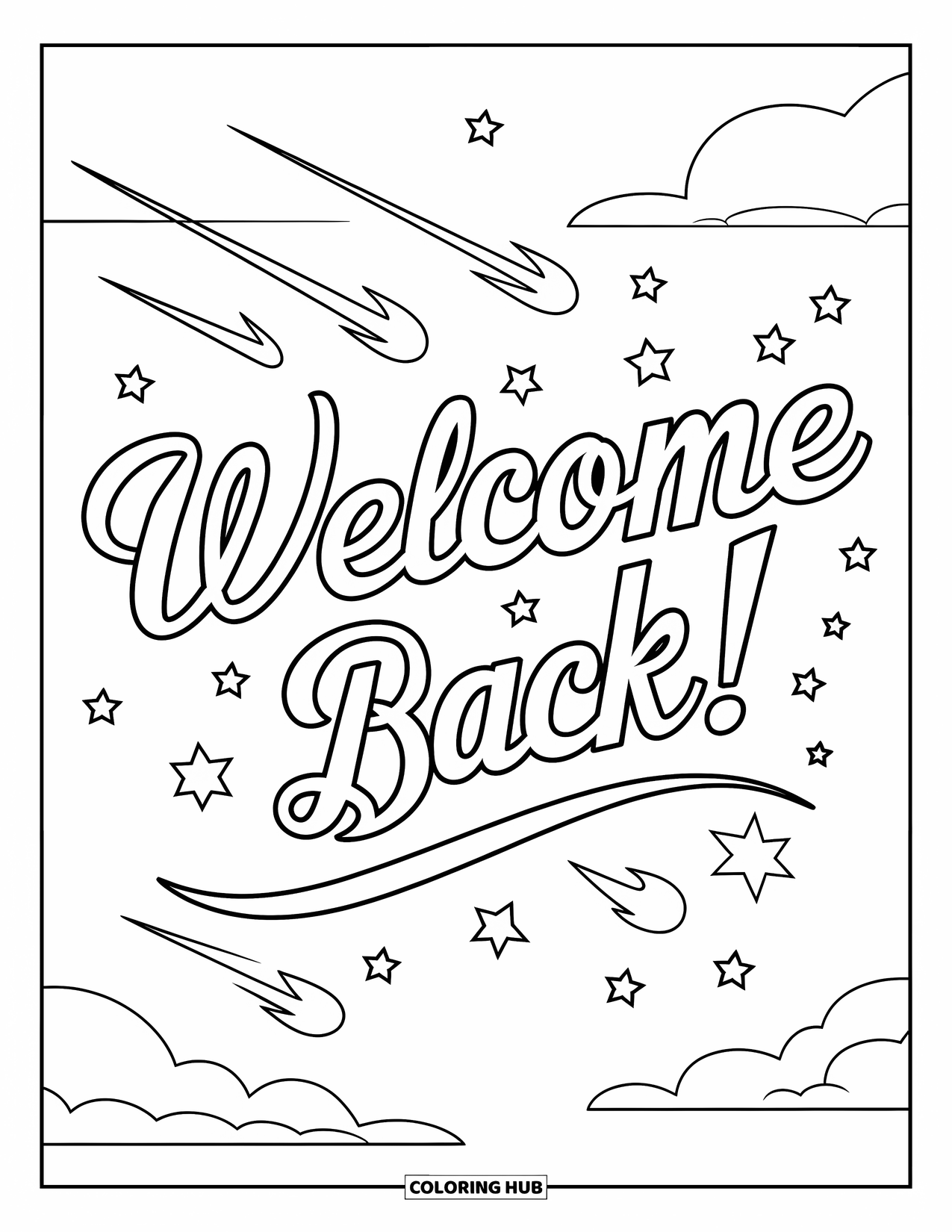 70+ Welcome Back Coloring Pages for Kids & Adults (Free Printable PDFs)