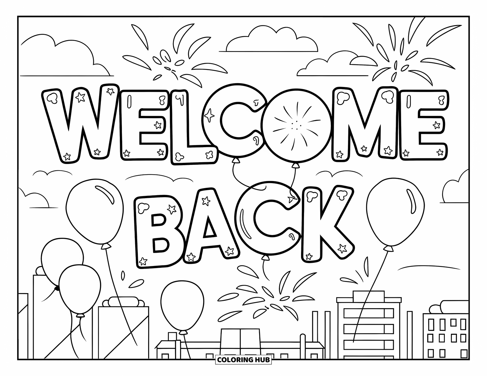 70+ Welcome Back Coloring Pages for Kids & Adults (Free Printable PDFs)
