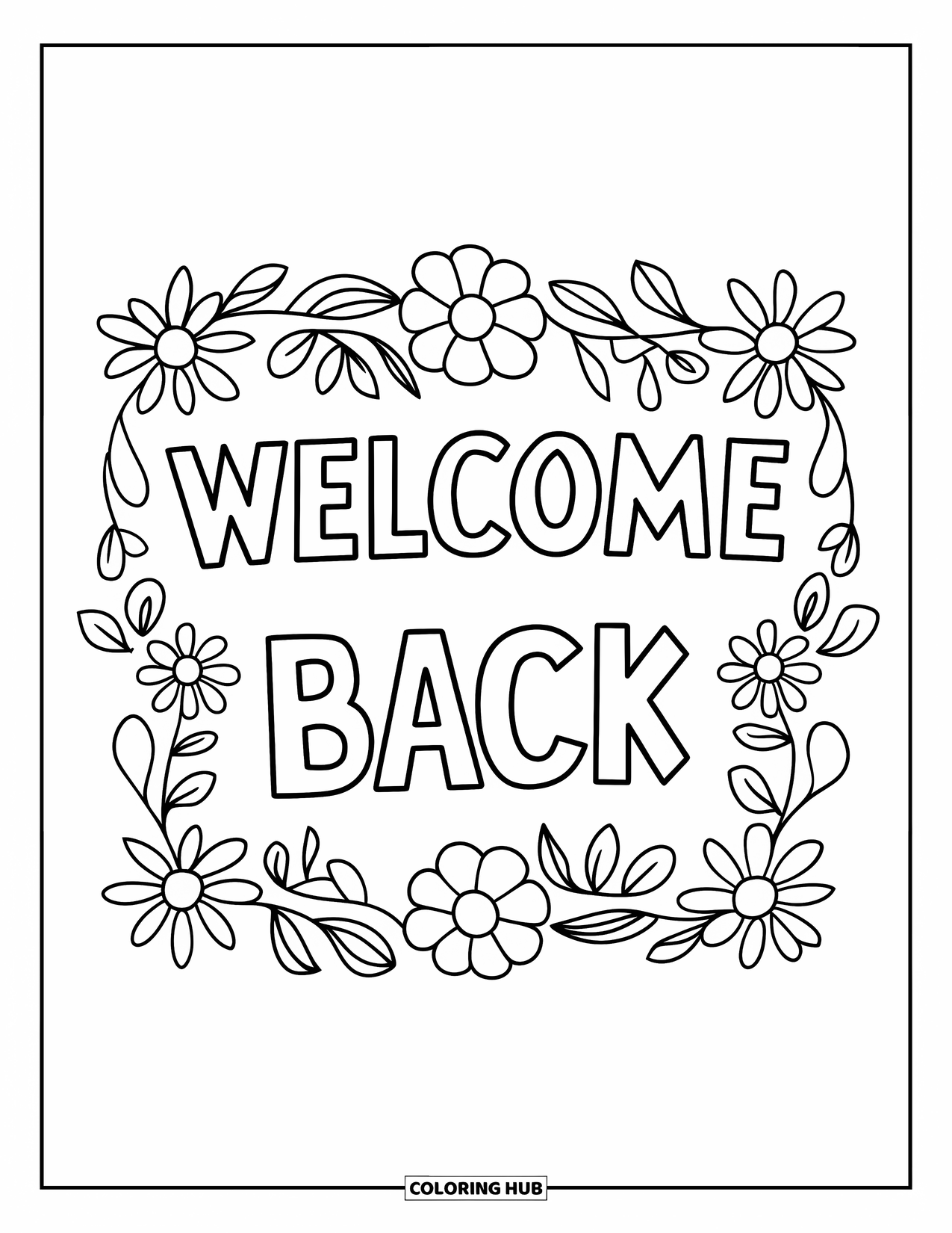 70+ Welcome Back Coloring Pages for Kids & Adults (Free Printable PDFs)