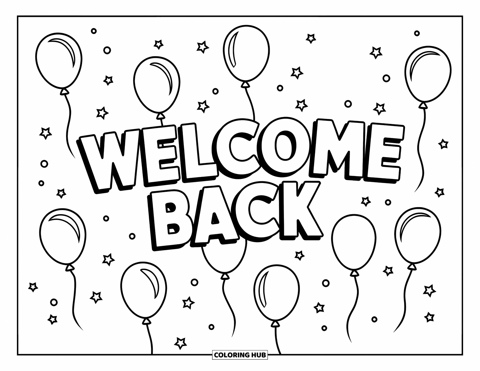 70+ Welcome Back Coloring Pages for Kids & Adults (Free Printable PDFs)