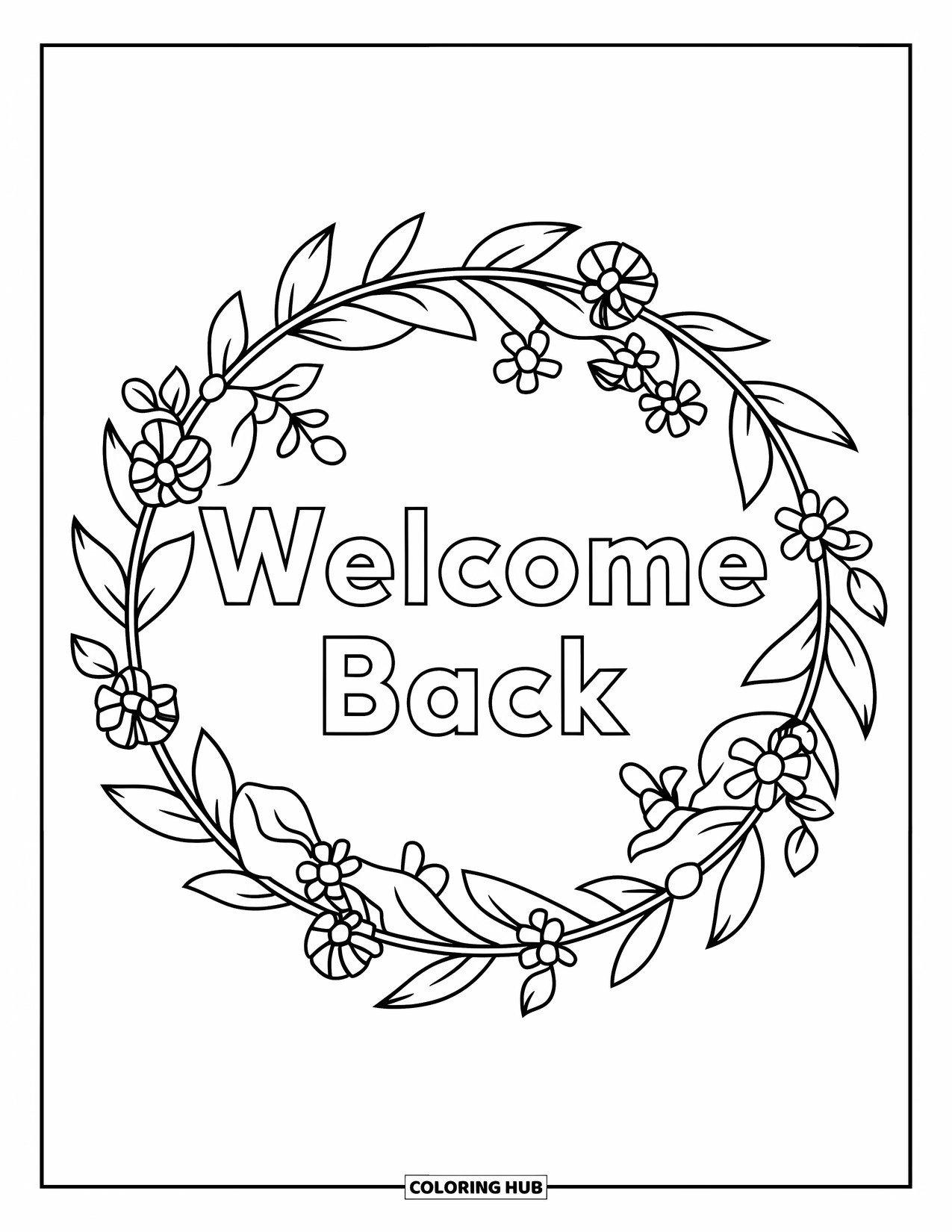 70+ Welcome Back Coloring Pages for Kids & Adults (Free Printable PDFs)