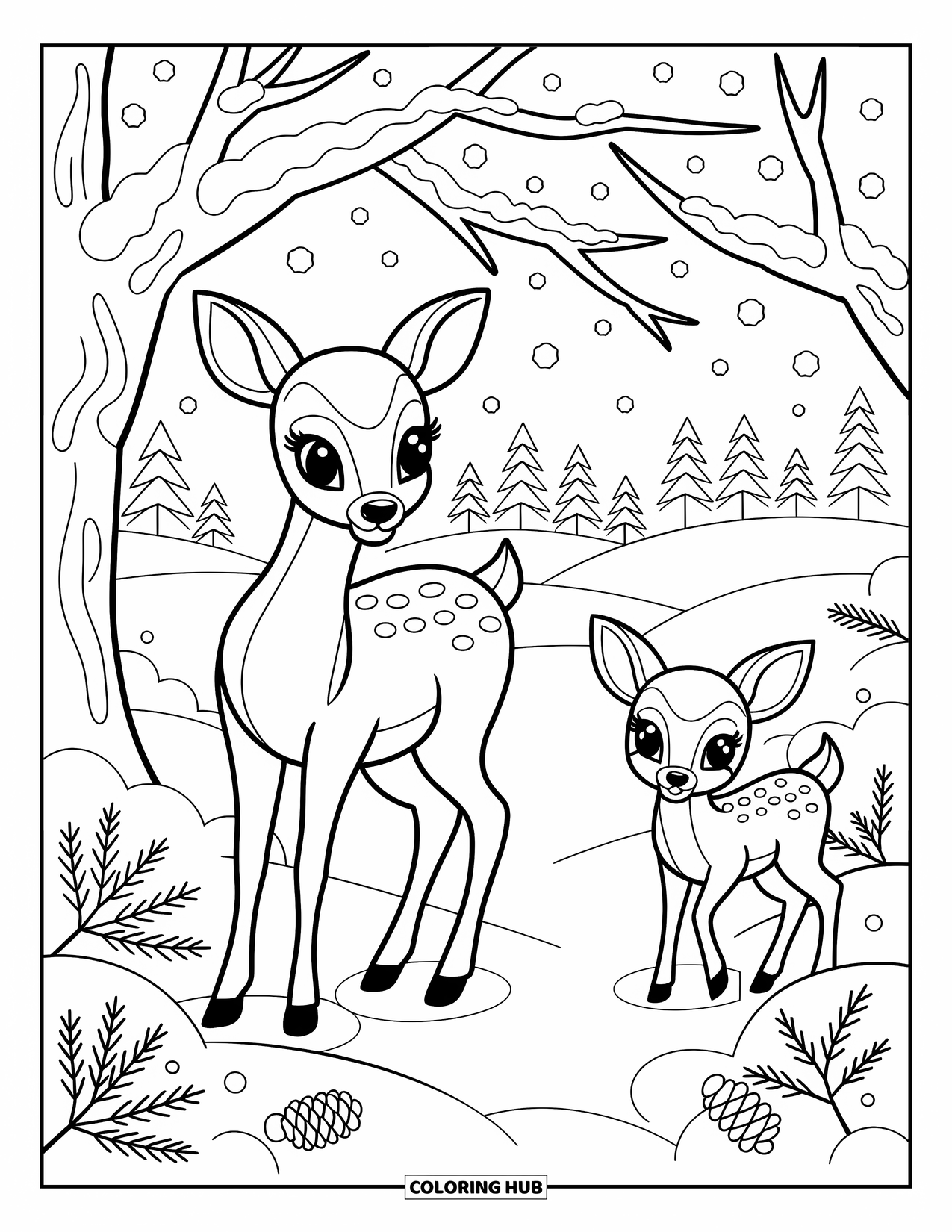 100+ Winter Animal Coloring Pages for Kids & Adults (Free Printable PDFs)