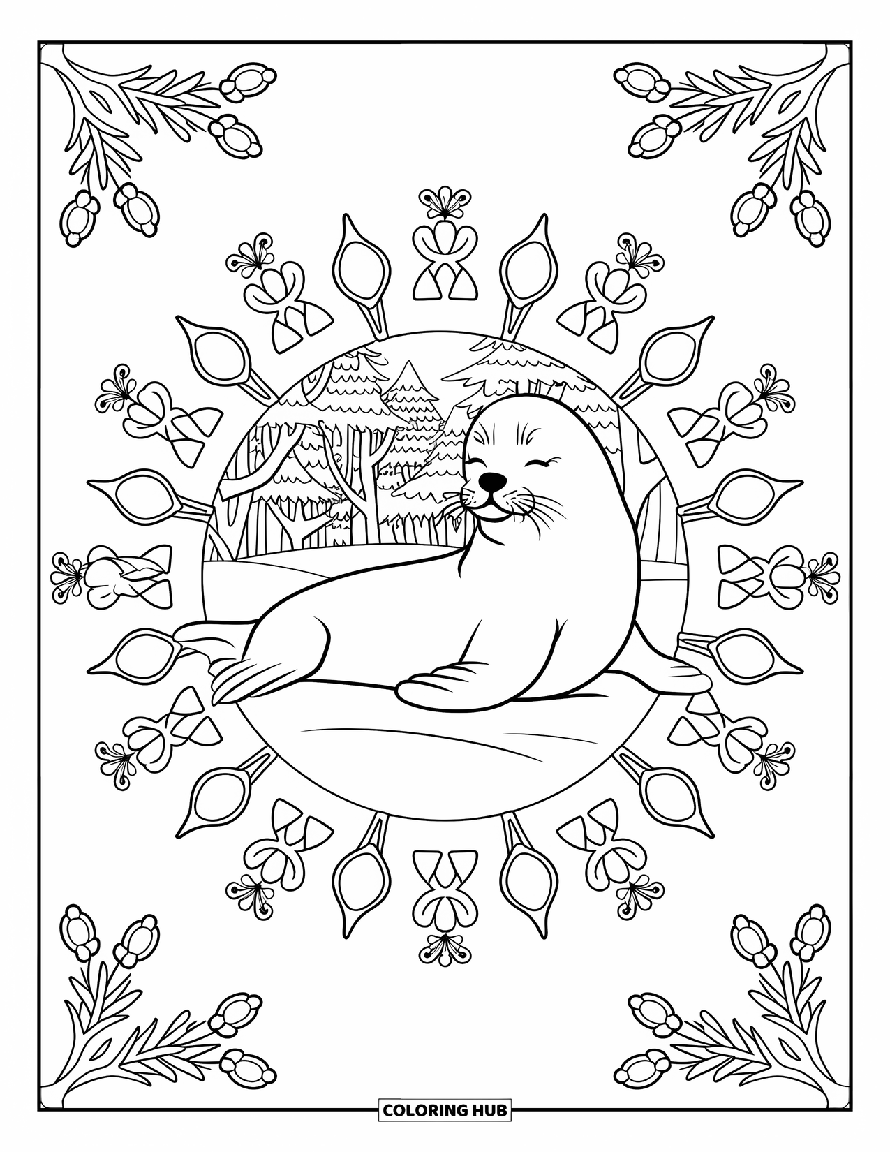 100+ Winter Animal Coloring Pages for Kids & Adults (Free Printable PDFs)