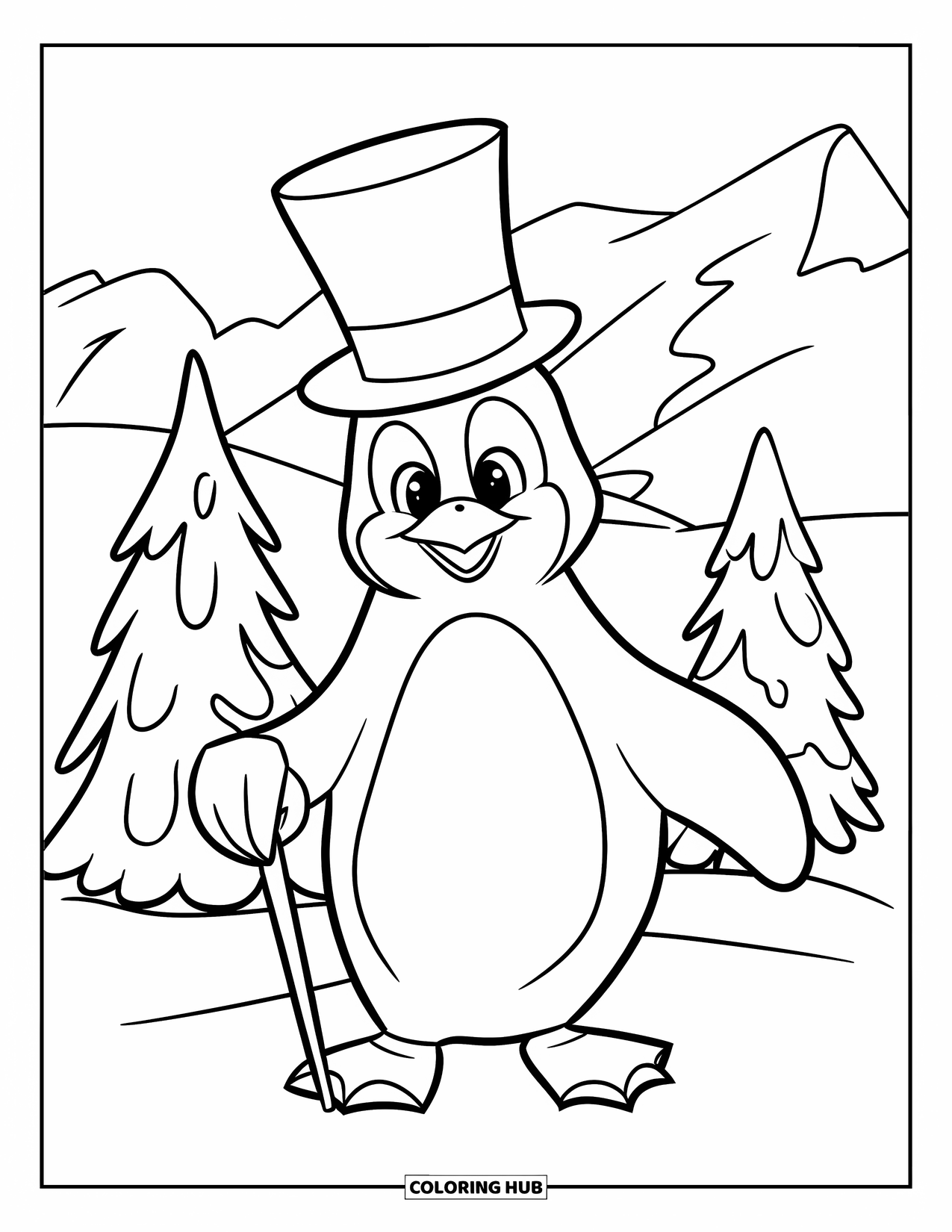 100+ Winter Animal Coloring Pages for Kids & Adults (Free Printable PDFs)