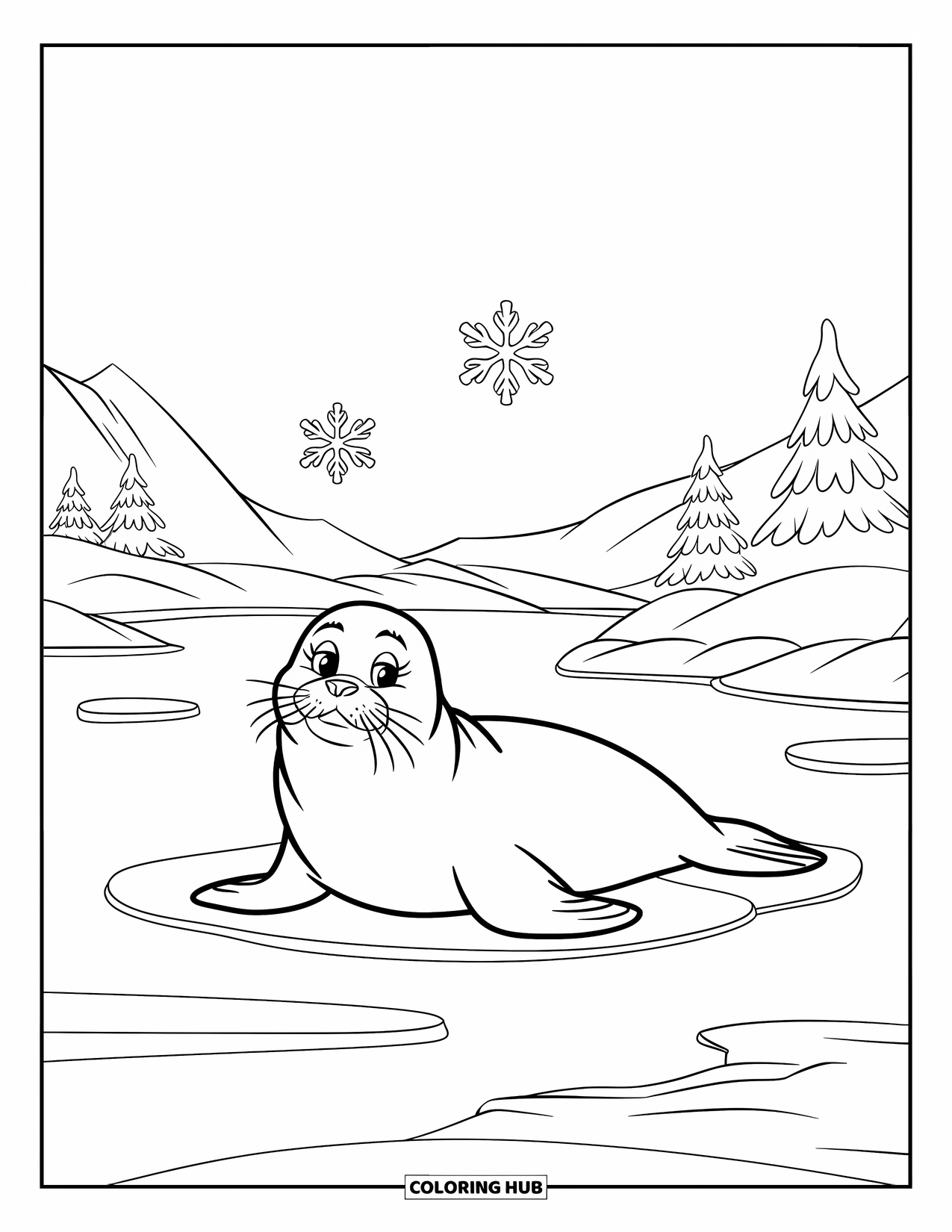 100+ Winter Animal Coloring Pages for Kids & Adults (Free Printable PDFs)
