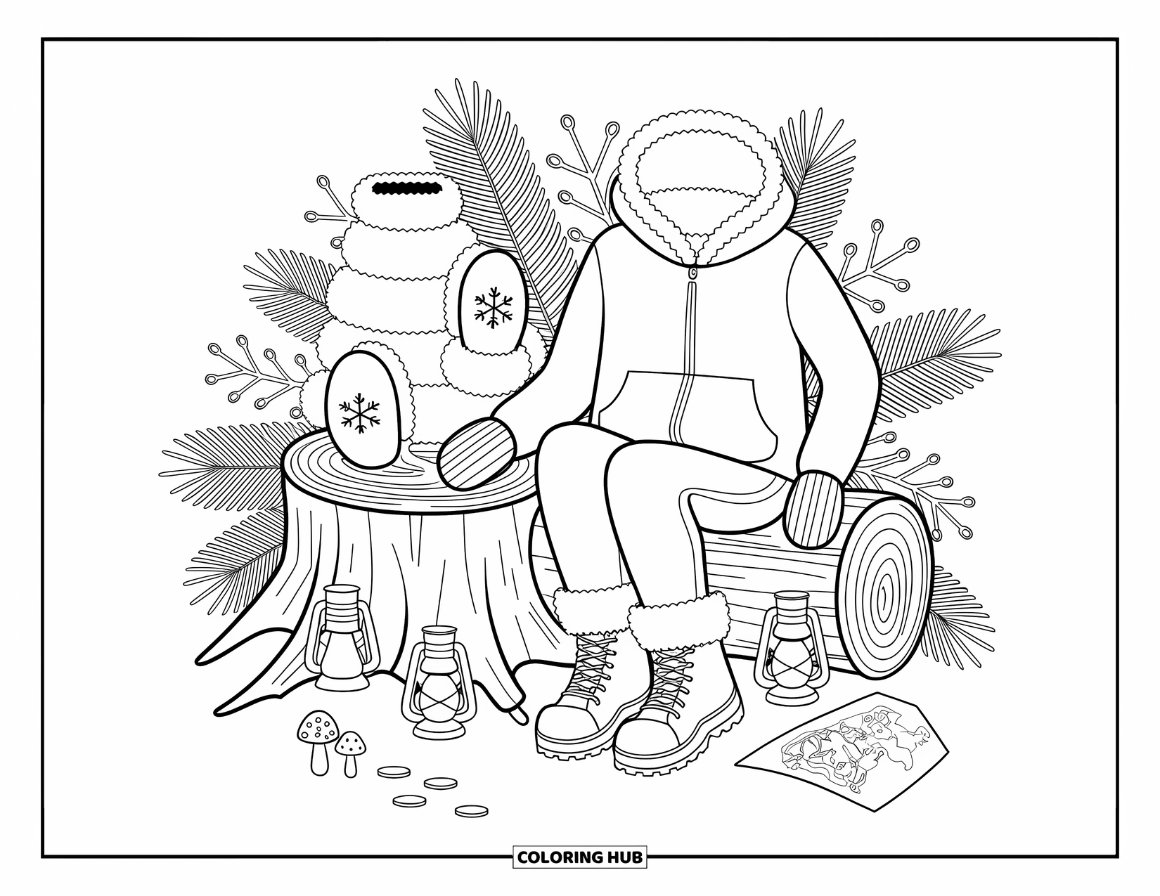 105+ Winter Clothes Coloring Pages for Kids & Adults (Free Printable PDFs)