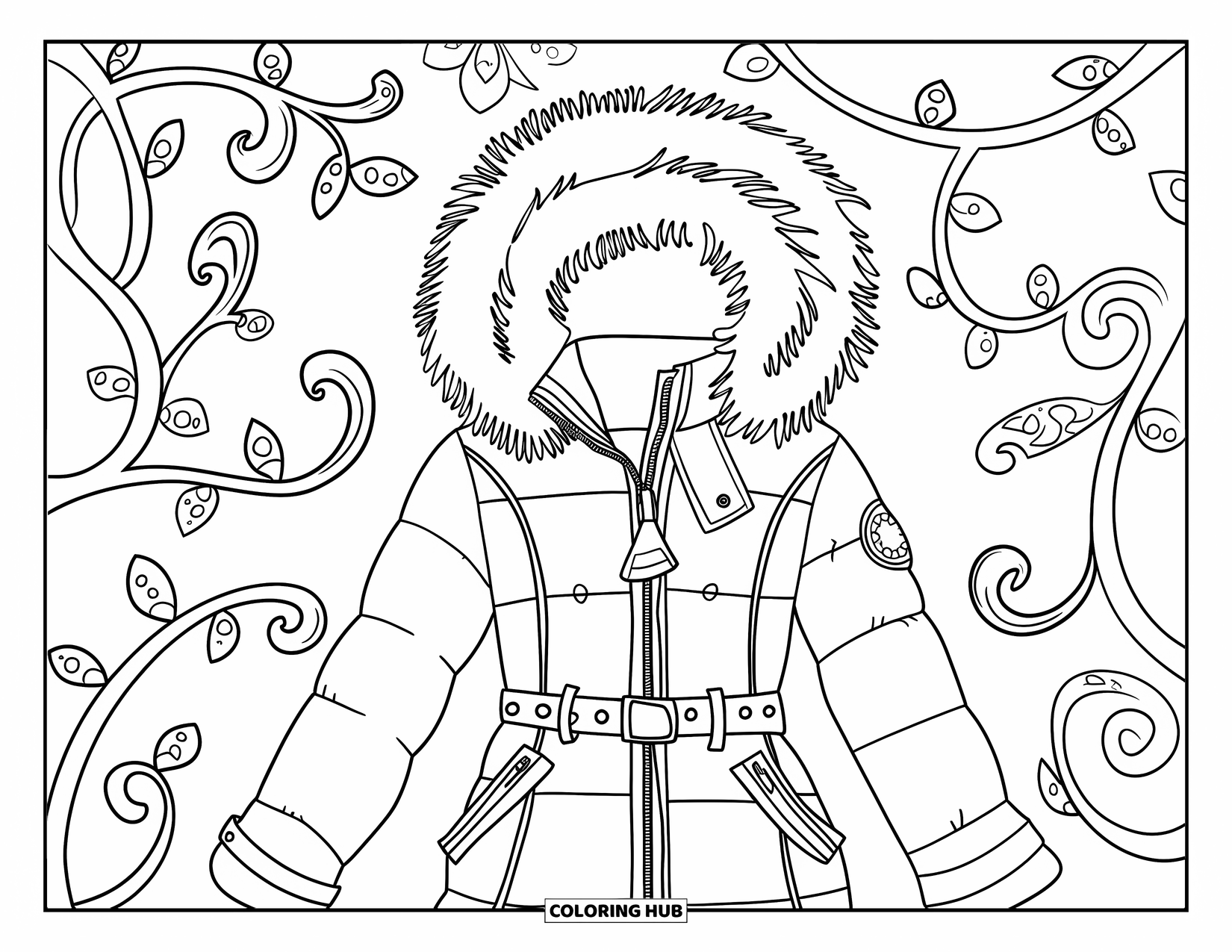 105+ Winter Clothes Coloring Pages for Kids & Adults (Free Printable PDFs)