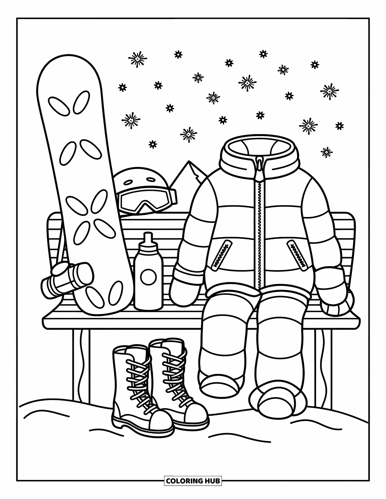 105+ Winter Clothes Coloring Pages for Kids & Adults (Free Printable PDFs)