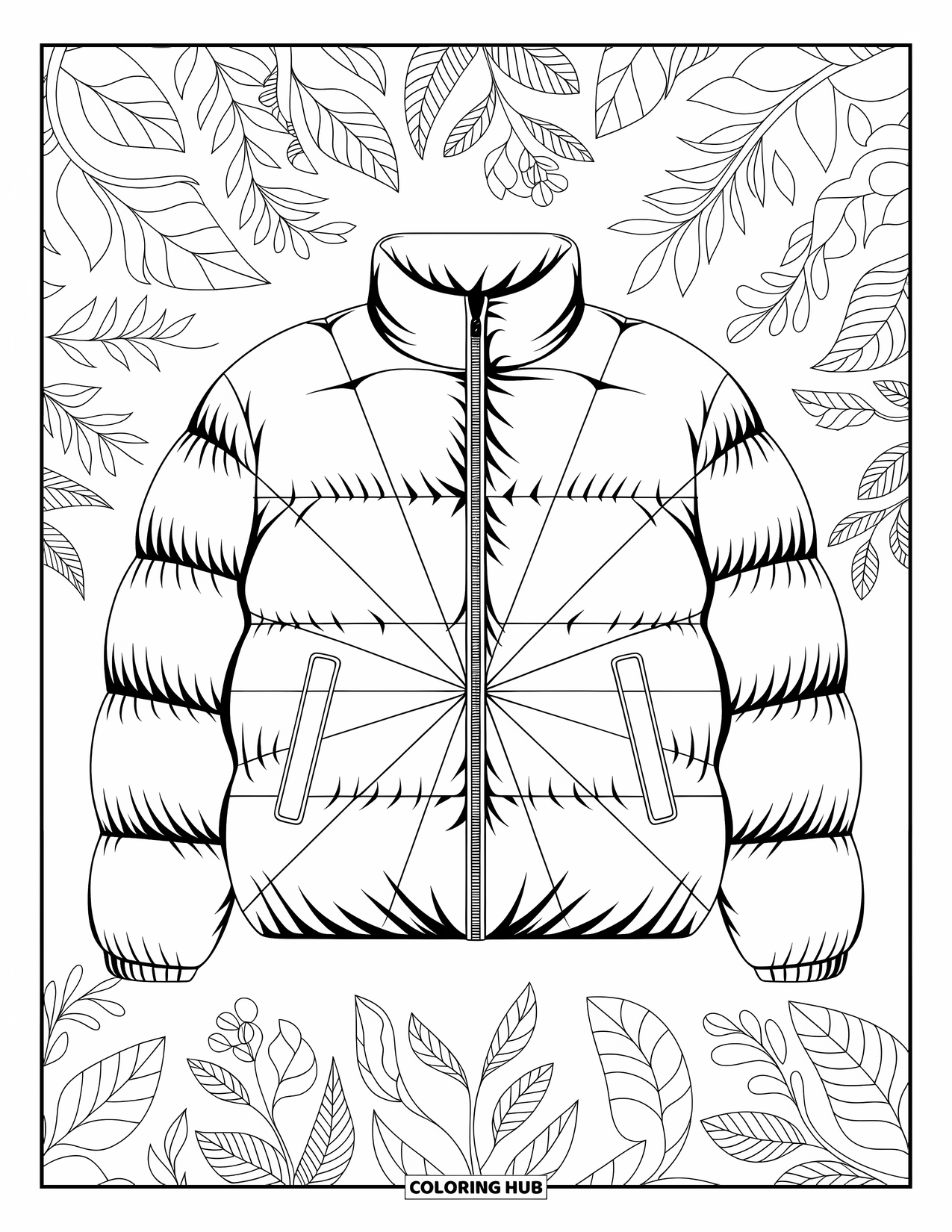 105+ Winter Clothes Coloring Pages for Kids & Adults (Free Printable PDFs)