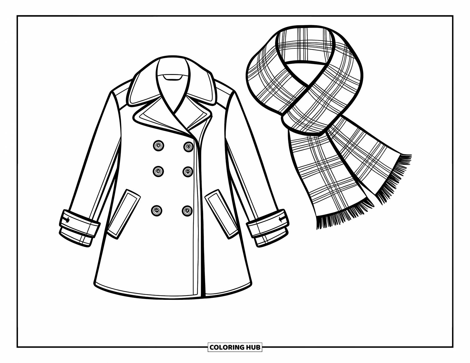 105+ Winter Clothes Coloring Pages for Kids & Adults (Free Printable PDFs)