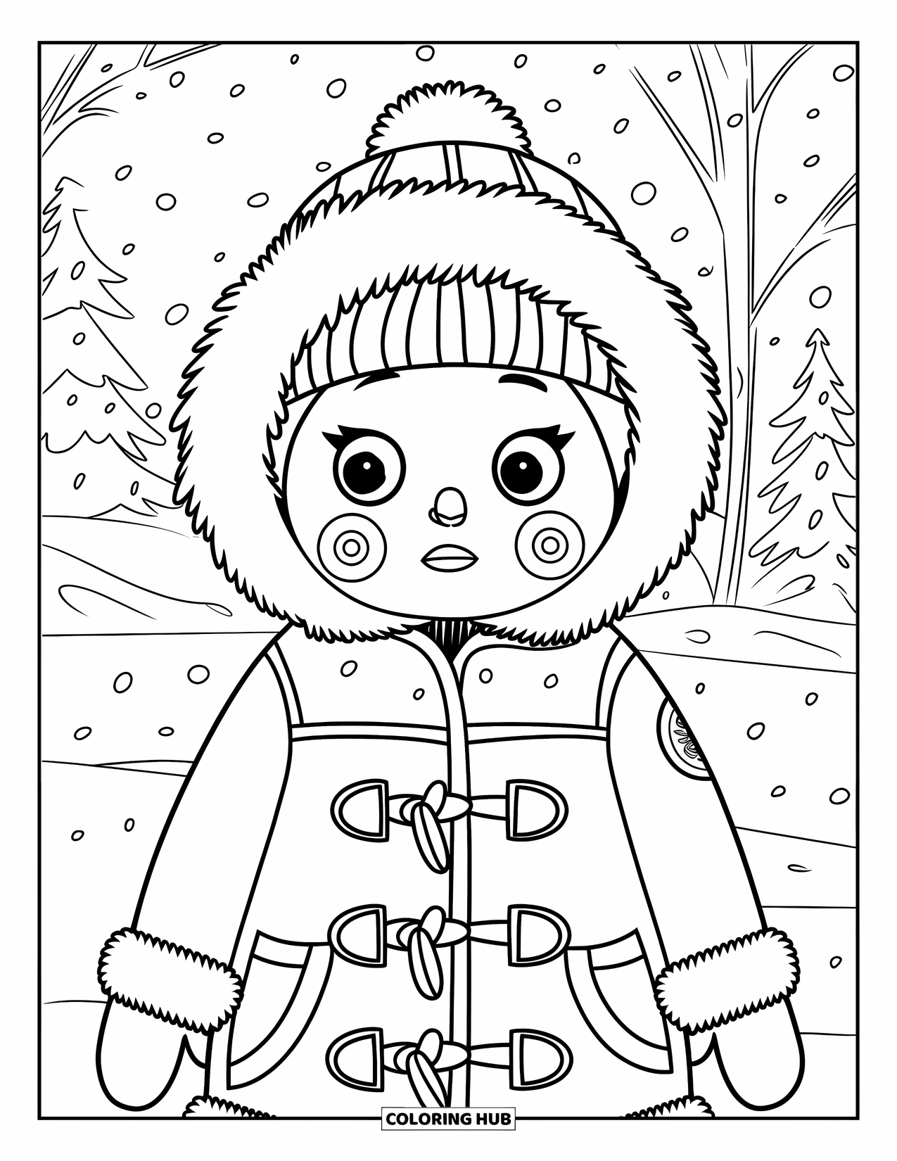 105+ Winter Clothes Coloring Pages for Kids & Adults (Free Printable PDFs)