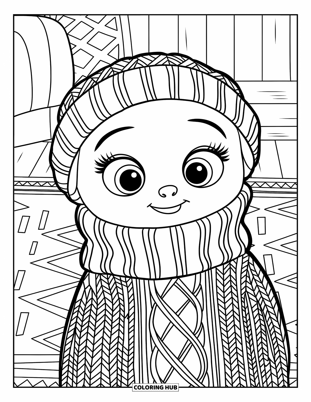 105+ Winter Clothes Coloring Pages for Kids & Adults (Free Printable PDFs)
