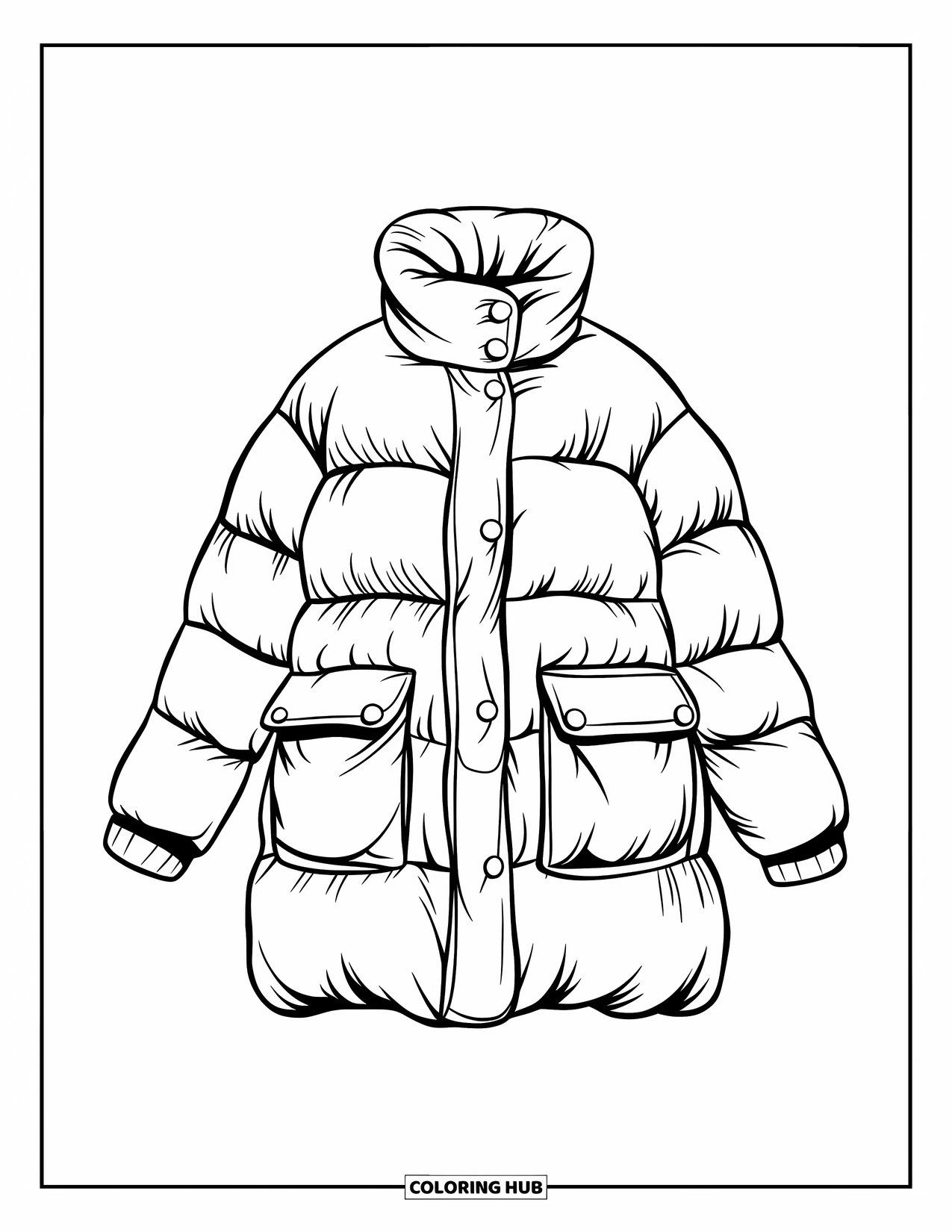 105+ Winter Clothes Coloring Pages for Kids & Adults (Free Printable PDFs)