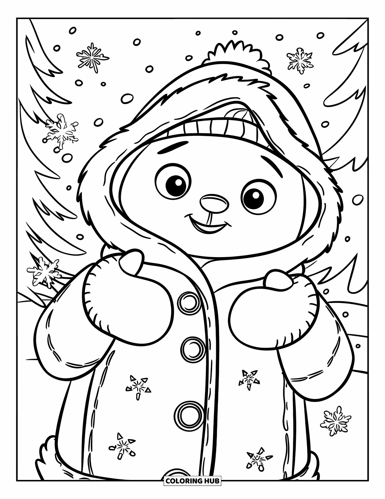 105+ Winter Clothes Coloring Pages for Kids & Adults (Free Printable PDFs)