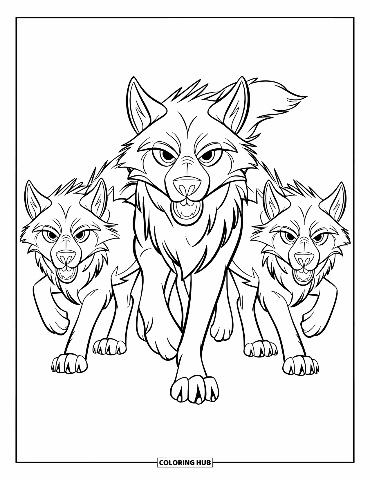 70+ Wolf Pack Coloring Pages for Kids & Adults (Free Printable PDFs)
