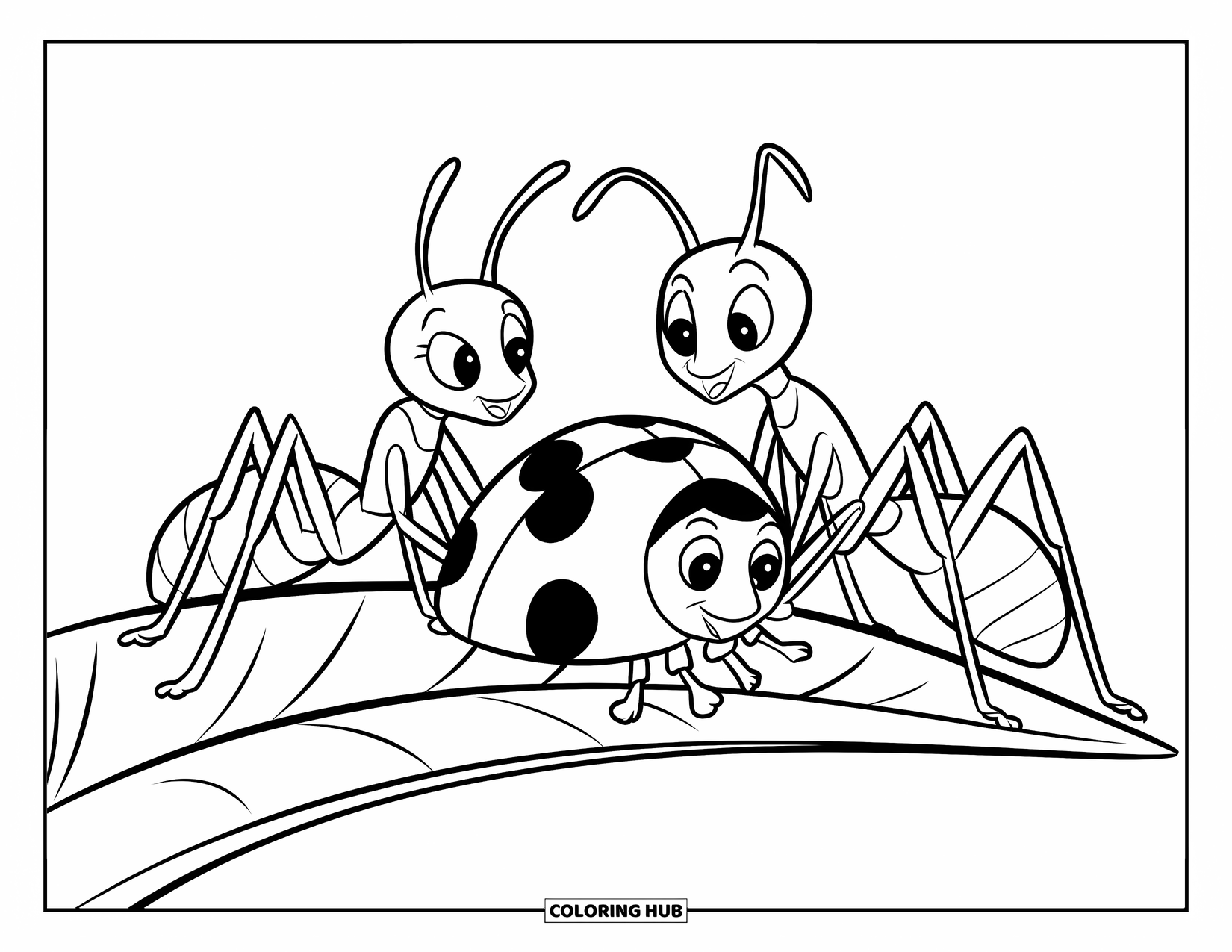 60+ Ant Coloring Pages for Kids & Adults (Free Printable PDFs)