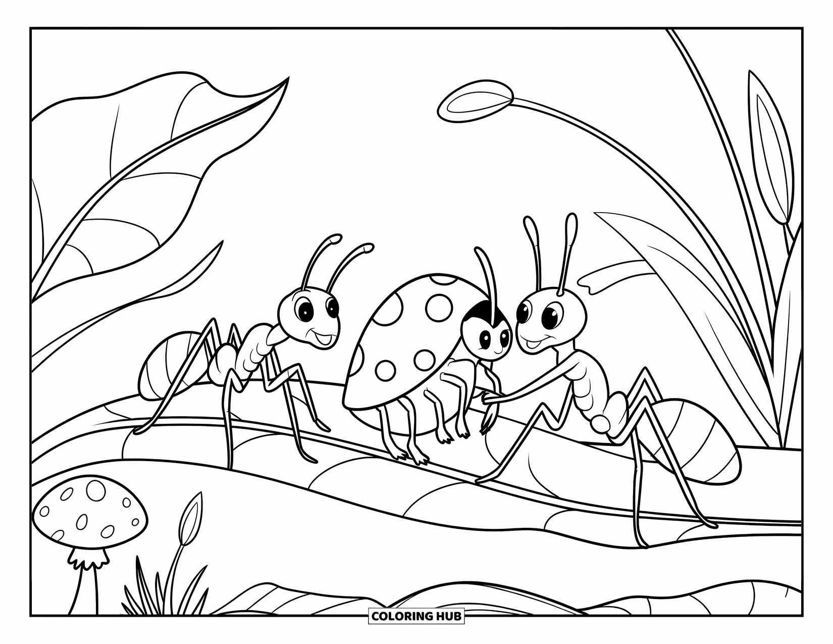 60+ Ant Coloring Pages for Kids & Adults (Free Printable PDFs)