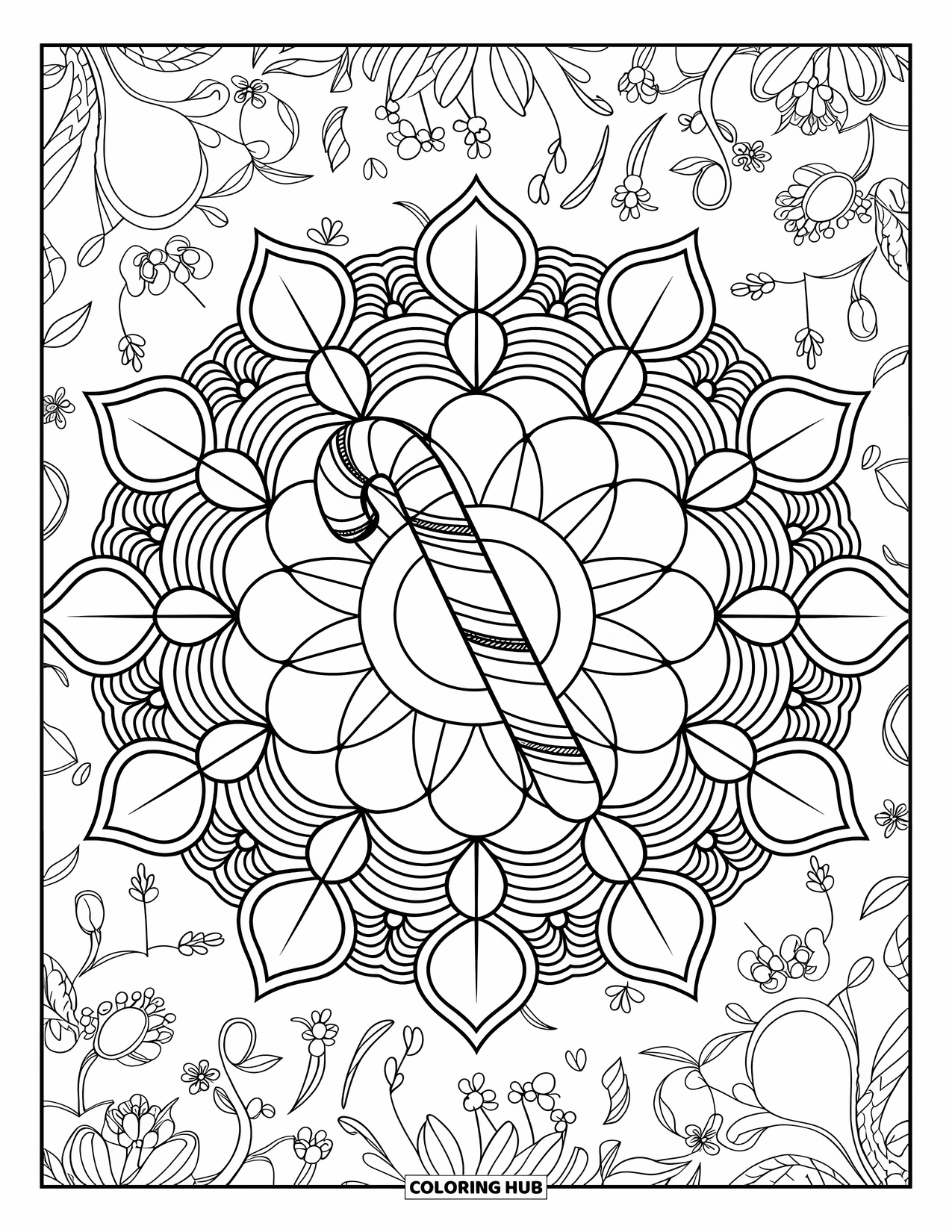 80+ Christmas Candy Coloring Pages for Kids & Adults (Free Printable PDFs)