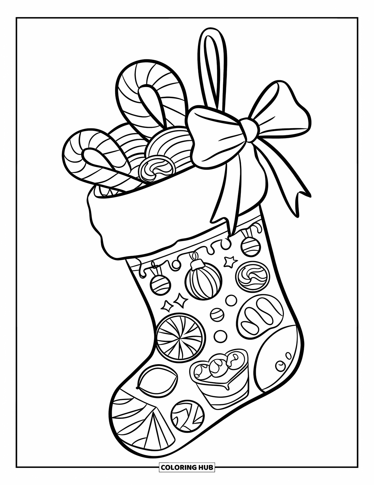 80+ Christmas Candy Coloring Pages for Kids & Adults (Free Printable PDFs)