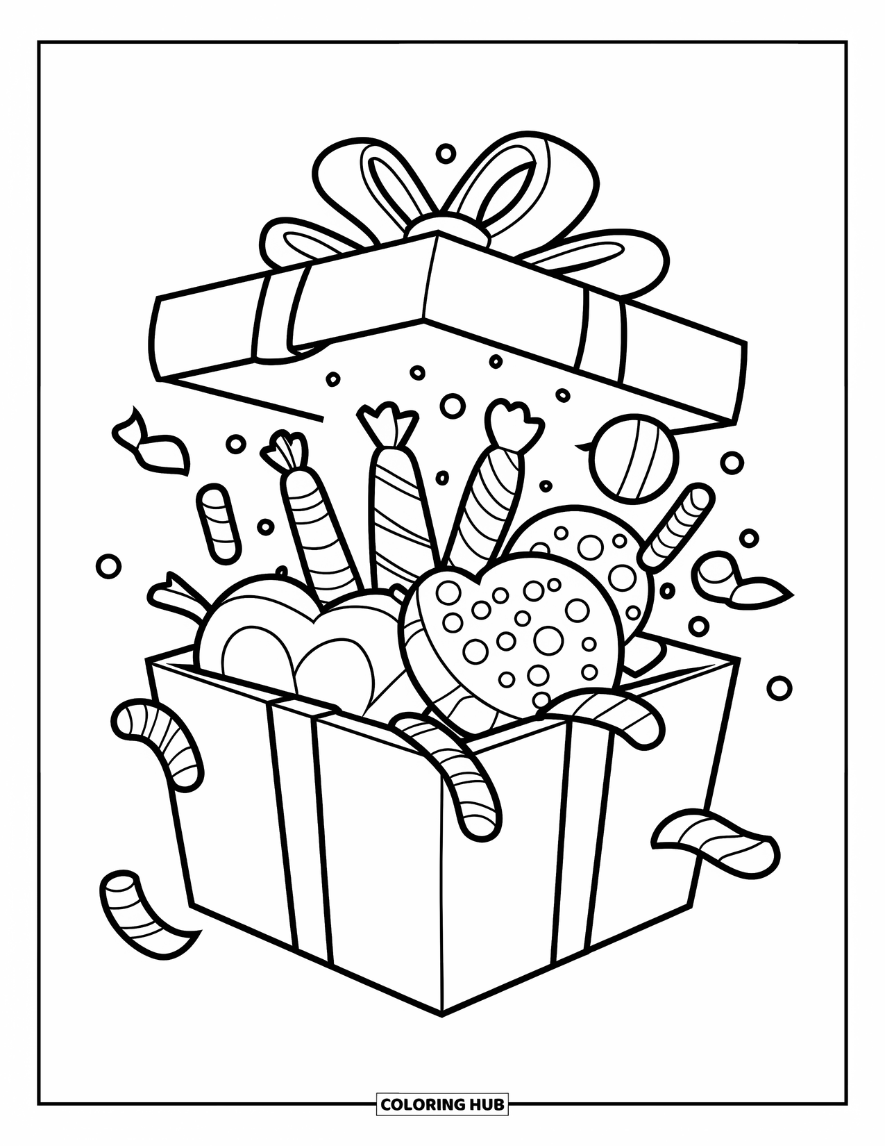 80+ Christmas Candy Coloring Pages for Kids & Adults (Free Printable PDFs)