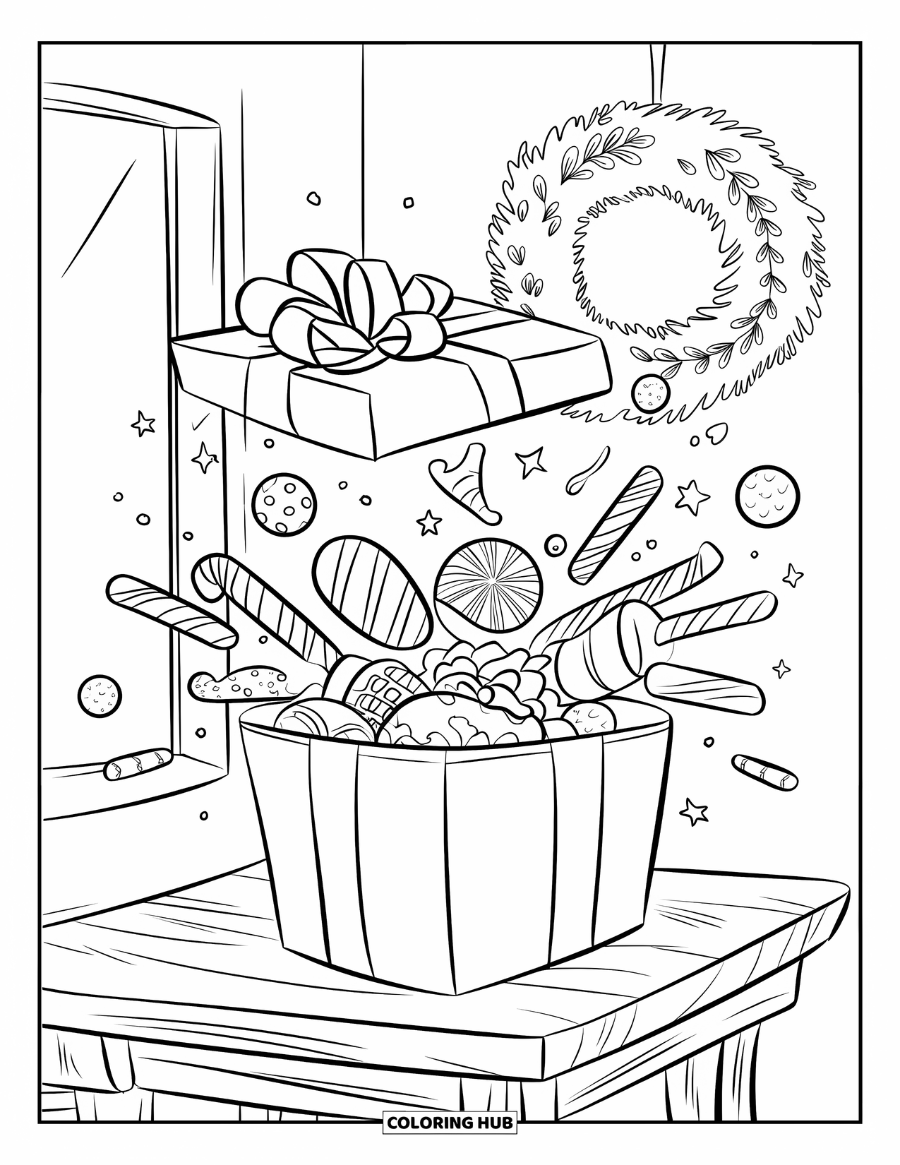 80+ Christmas Candy Coloring Pages for Kids & Adults (Free Printable PDFs)