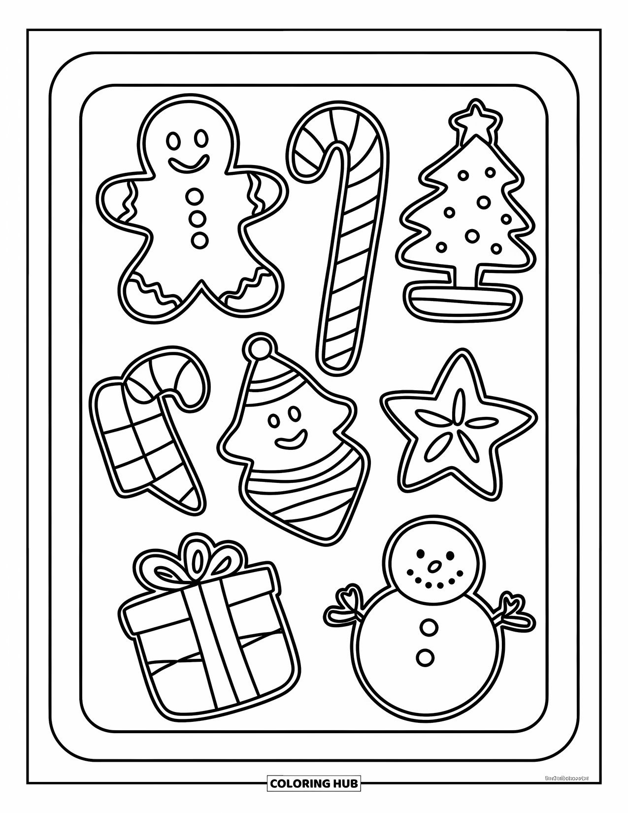 95+ Christmas Cookie Coloring Pages for Kids & Adults (Free Printable PDFs)