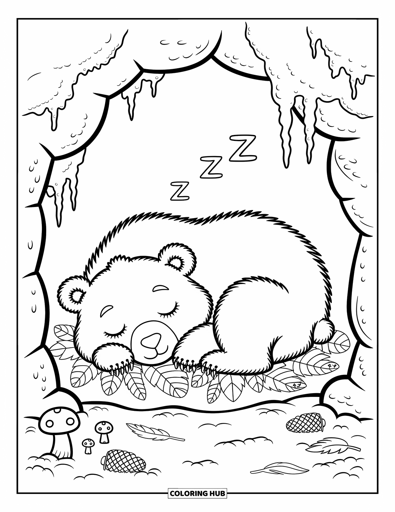 70+ Hibernating Animals Coloring Pages for Kids & Adults (Free ...