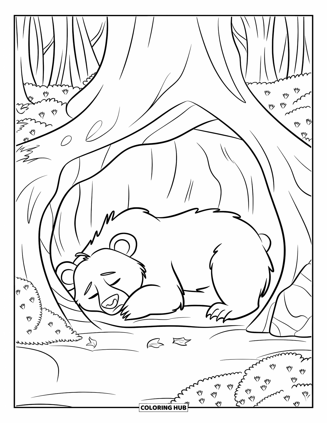 70+ Hibernating Animals Coloring Pages for Kids & Adults (Free ...