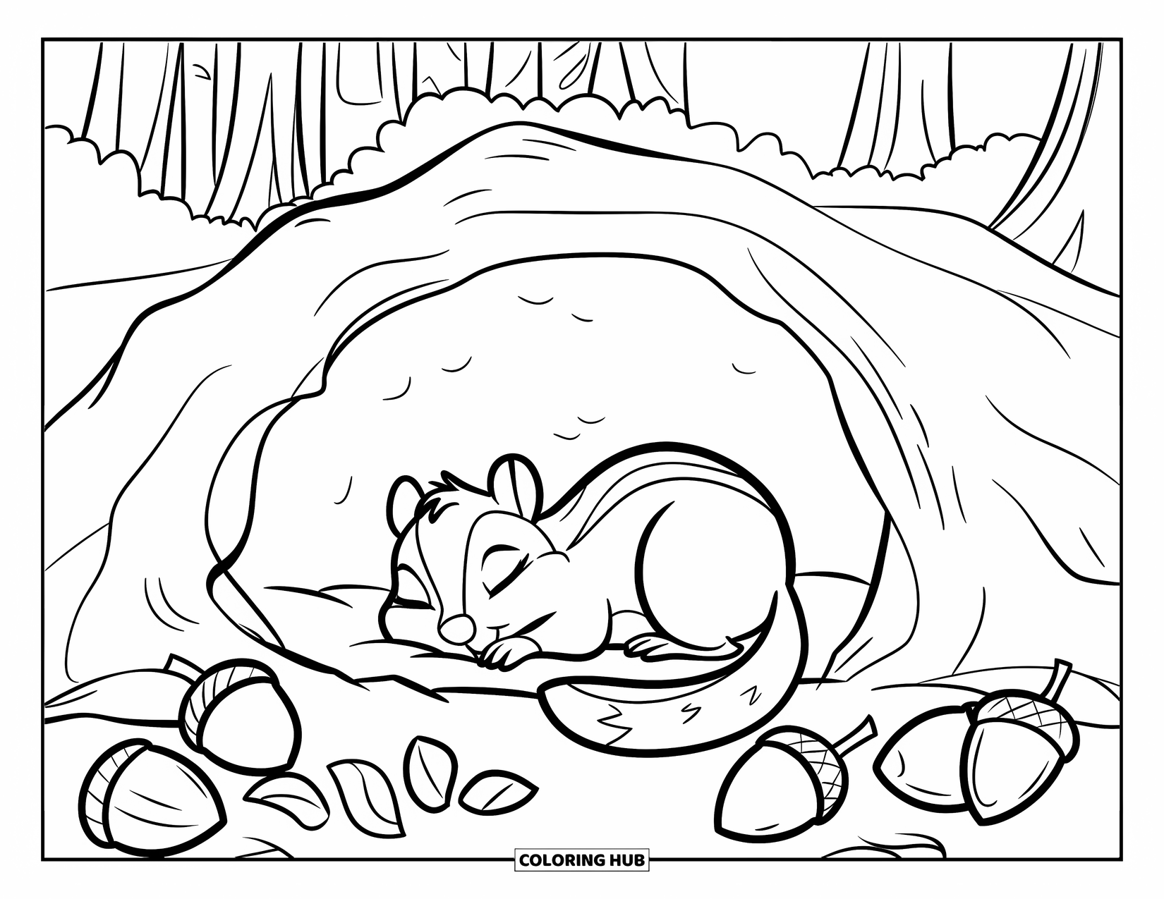 70+ Hibernating Animals Coloring Pages for Kids & Adults (Free ...
