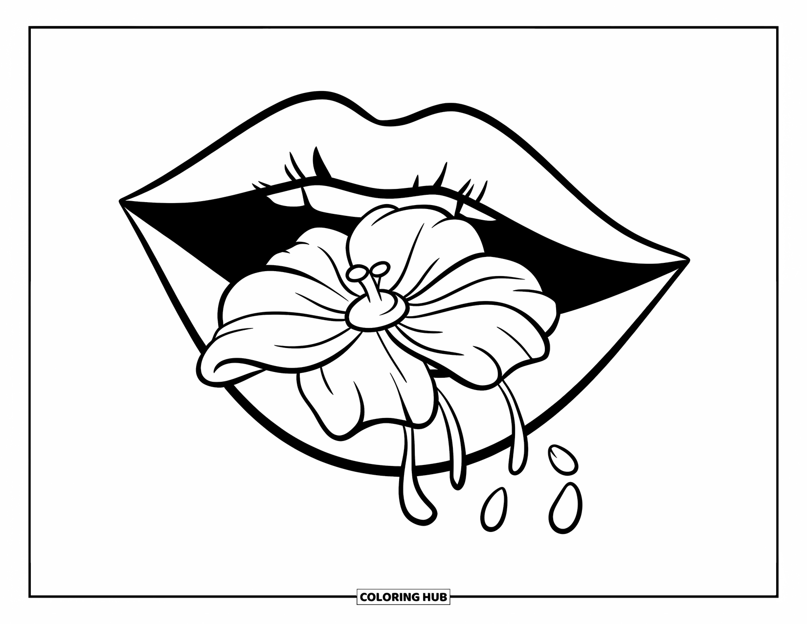 65+ Lips Coloring Pages for Kids & Adults (Free Printable PDFs)