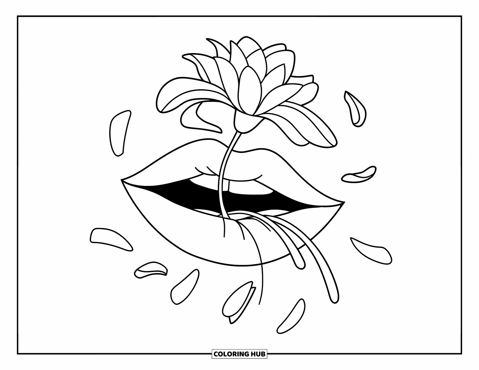 65+ Lips Coloring Pages for Kids & Adults (Free Printable PDFs)