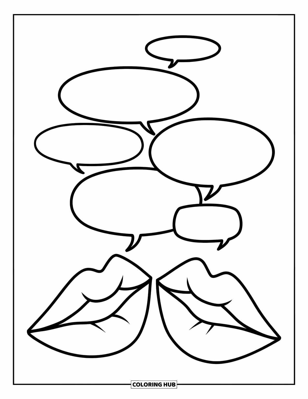 65+ Lips Coloring Pages for Kids & Adults (Free Printable PDFs)