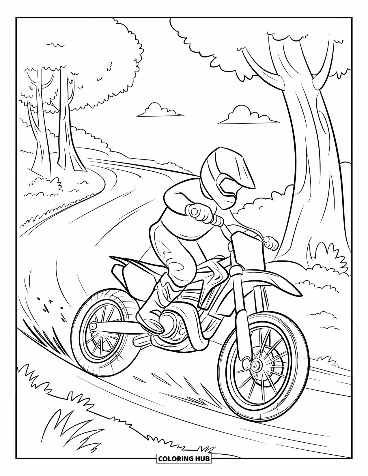 75+ Motocross Coloring Pages for Kids & Adults (Free Printable PDFs)