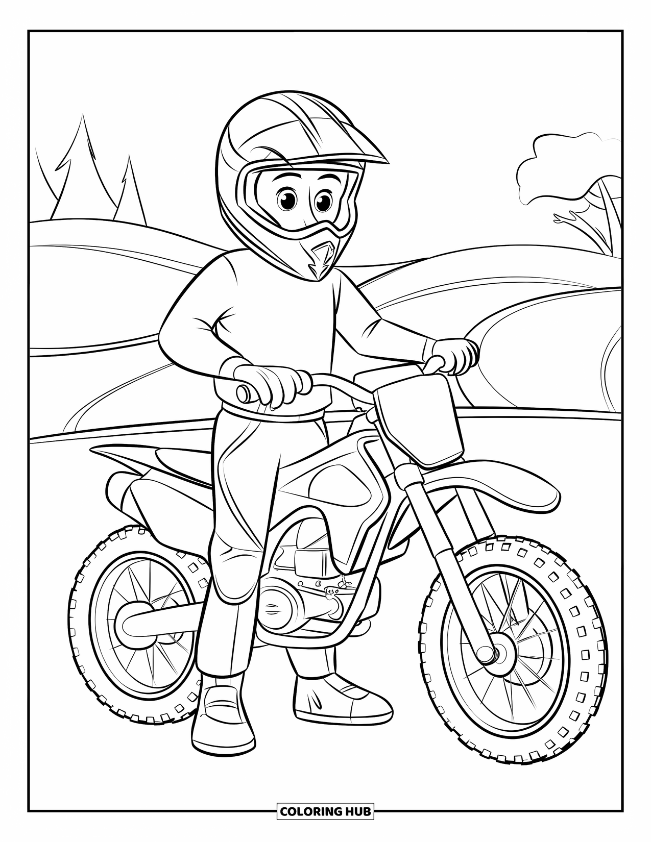 75+ Motocross Coloring Pages for Kids & Adults (Free Printable PDFs)