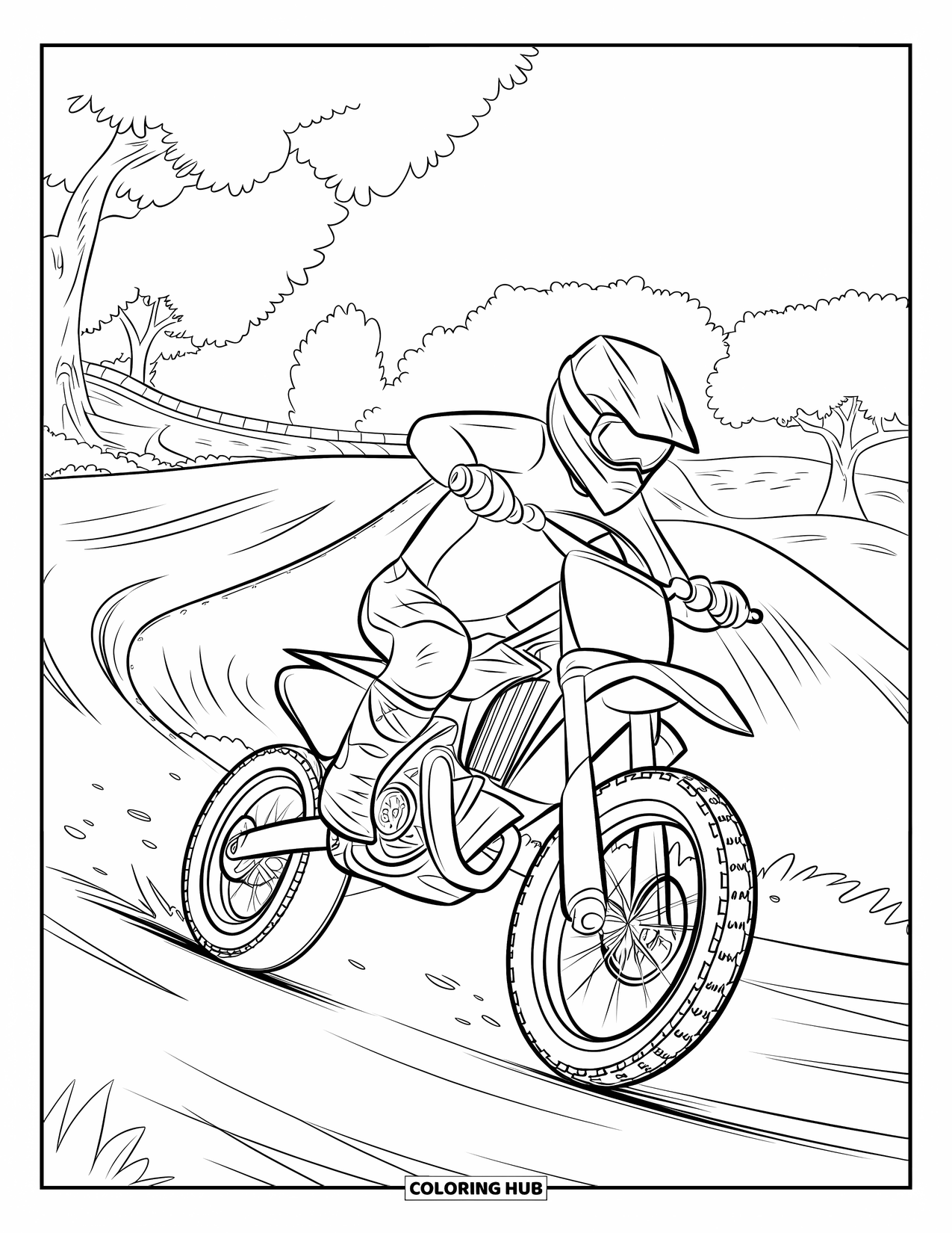 75+ Motocross Coloring Pages for Kids & Adults (Free Printable PDFs)