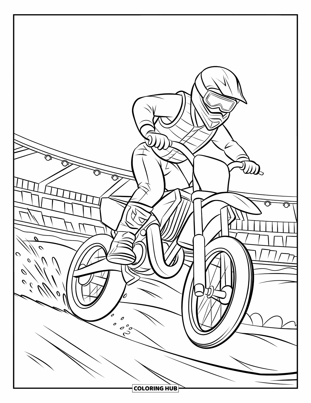 75+ Motocross Coloring Pages for Kids & Adults (Free Printable PDFs)