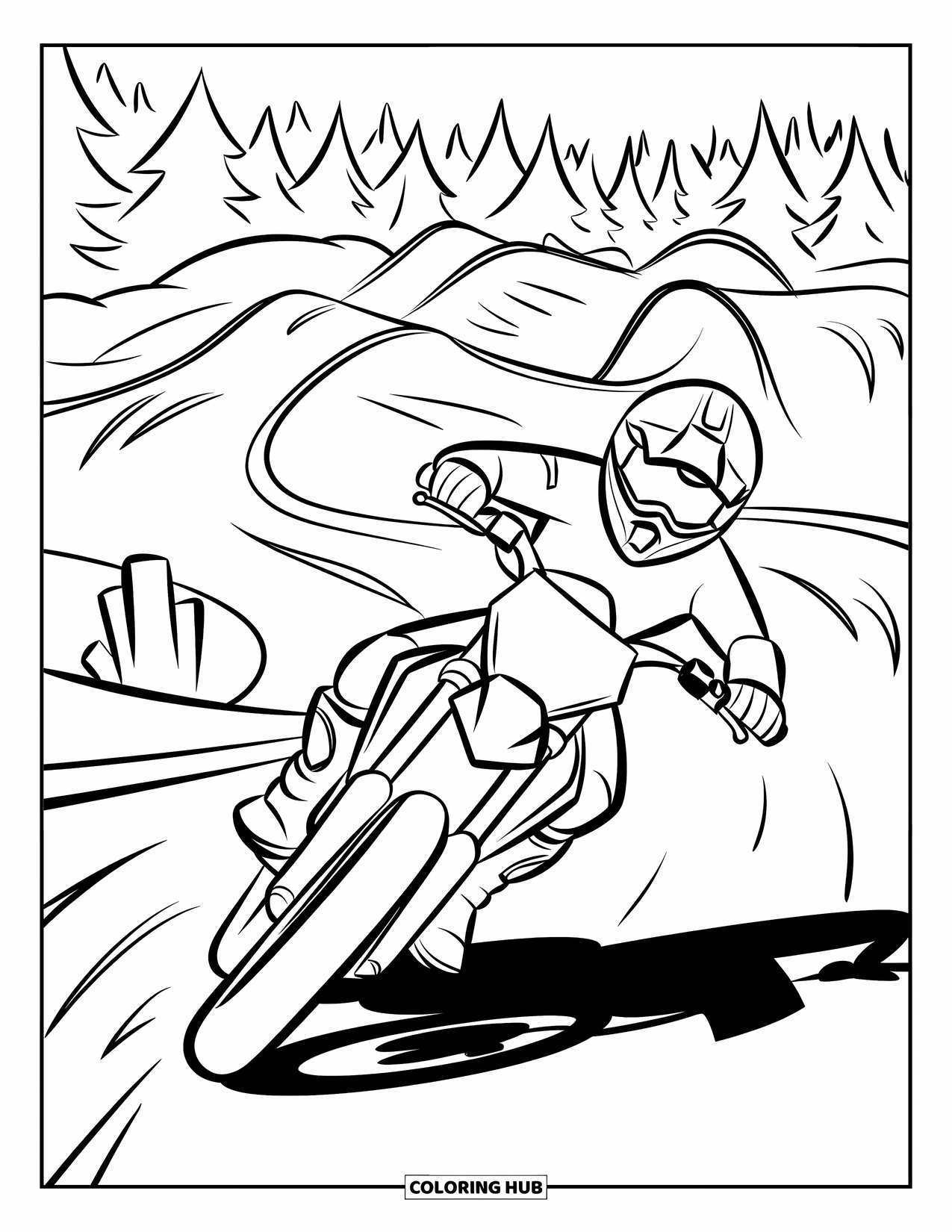 75+ Motocross Coloring Pages for Kids & Adults (Free Printable PDFs)