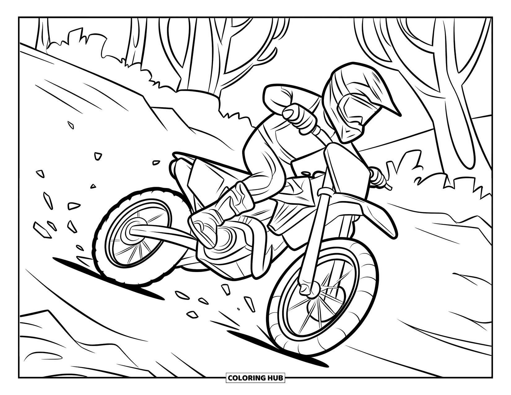 75+ Motocross Coloring Pages for Kids & Adults (Free Printable PDFs)