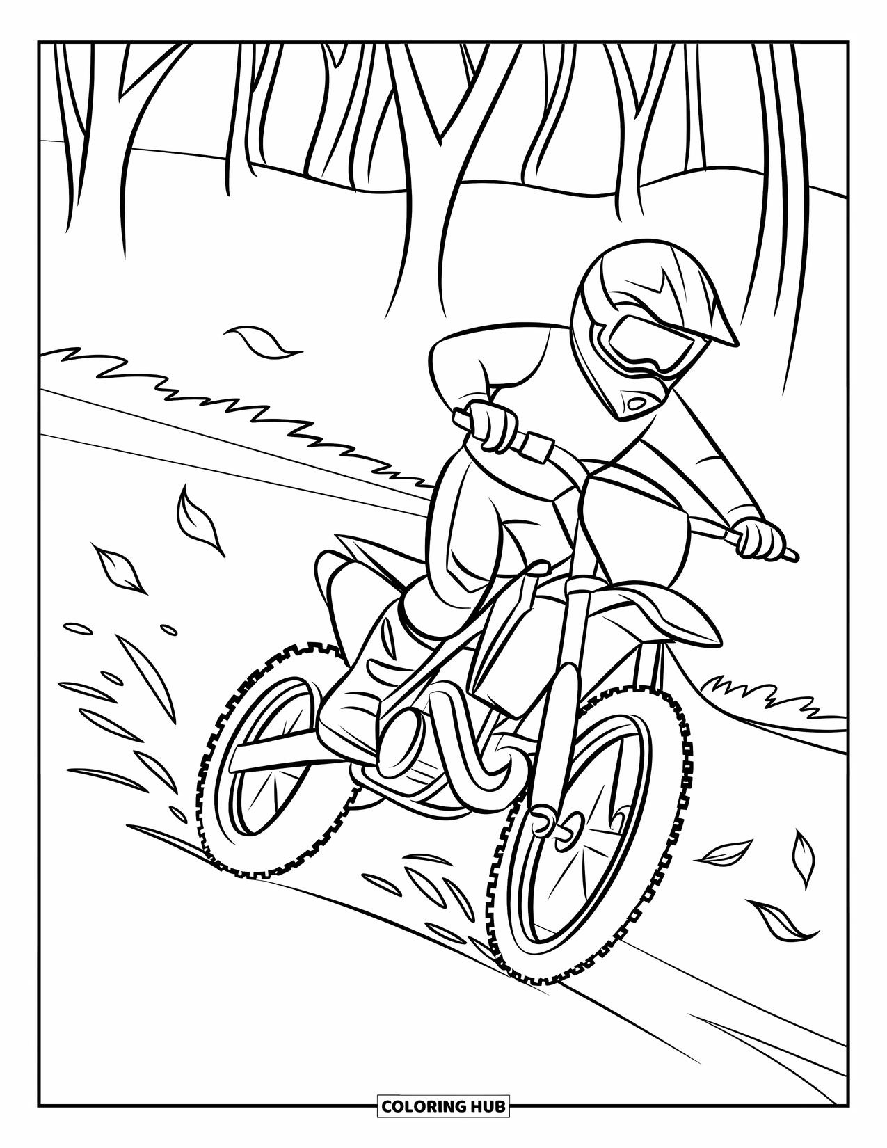 75+ Motocross Coloring Pages for Kids & Adults (Free Printable PDFs)
