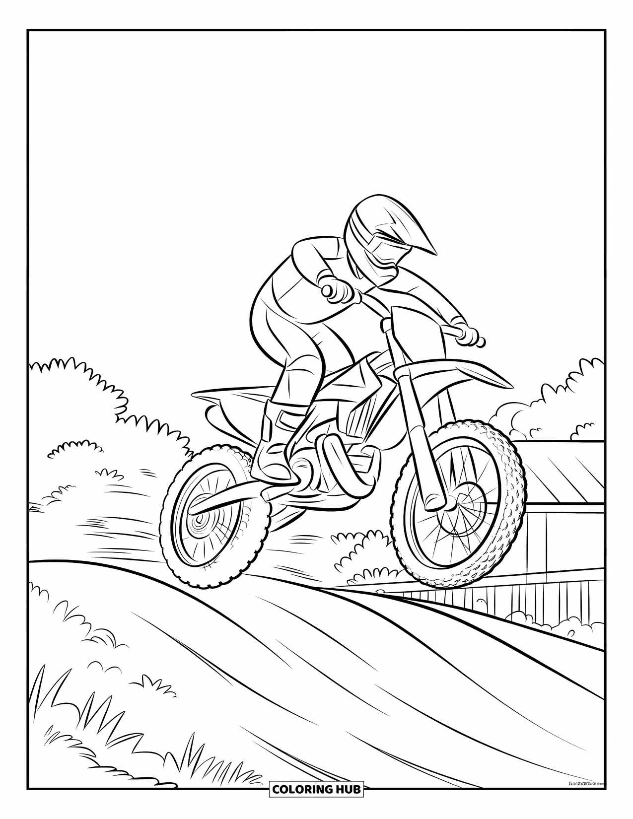 75+ Motocross Coloring Pages for Kids & Adults (Free Printable PDFs)