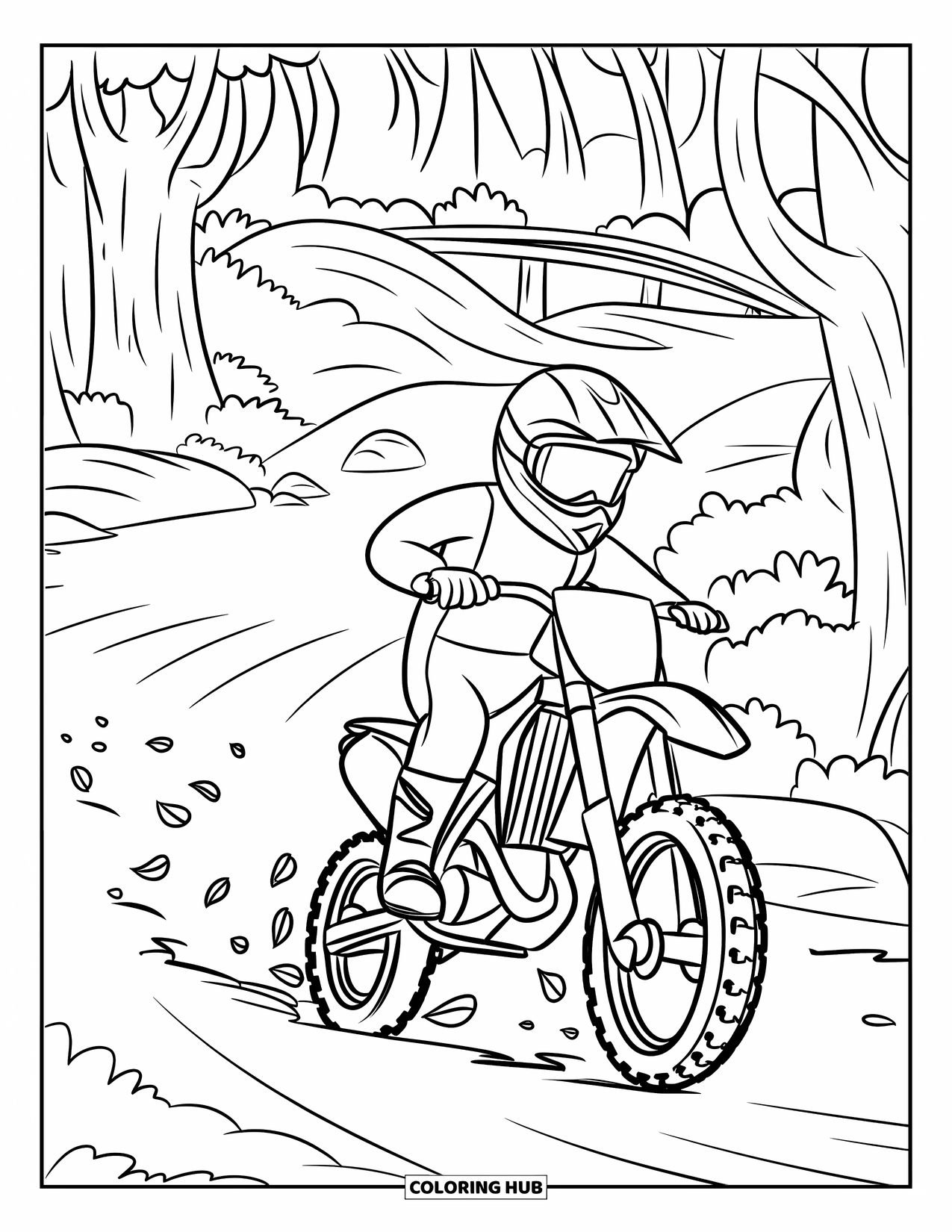 75+ Motocross Coloring Pages for Kids & Adults (Free Printable PDFs)