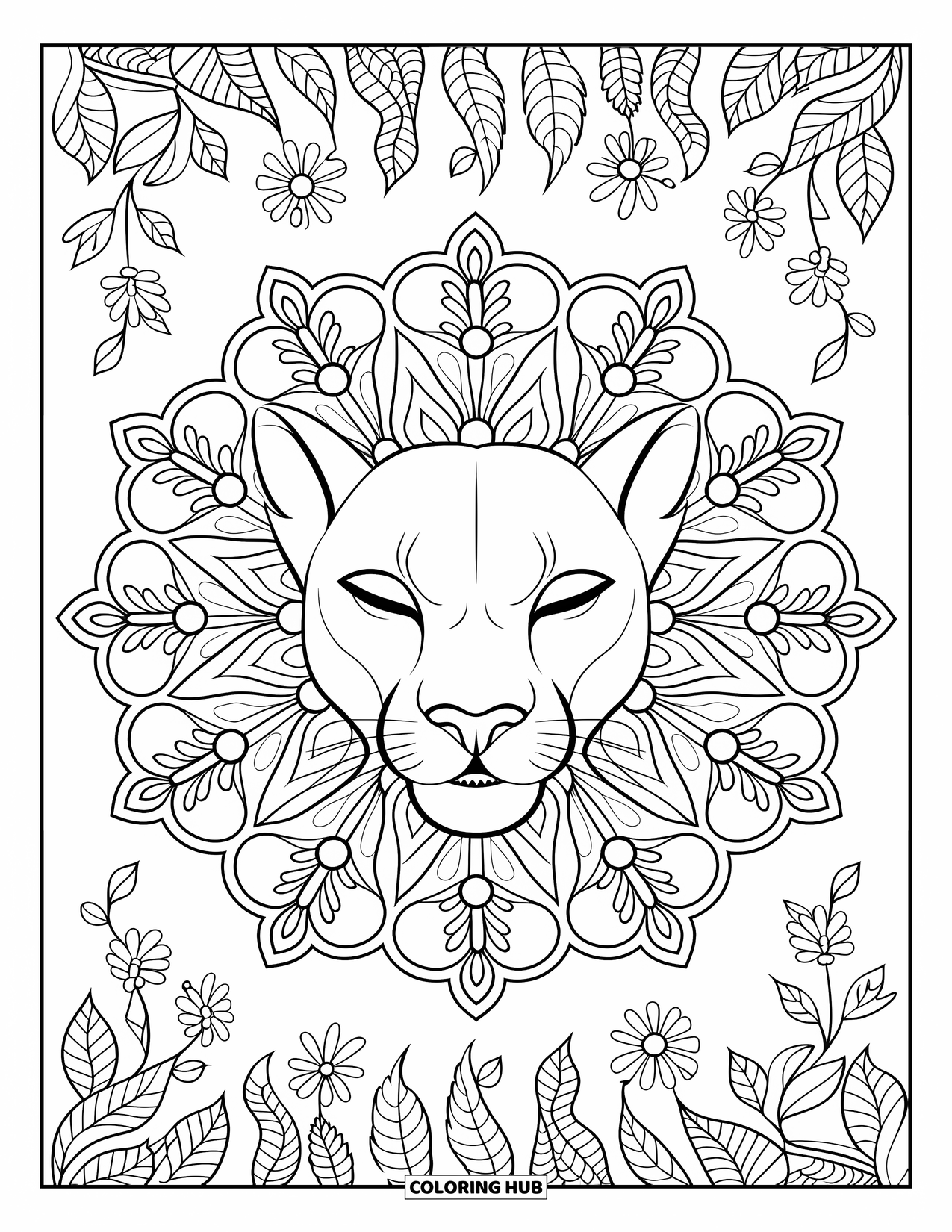 85+ Mountain Lion Coloring Pages for Kids & Adults (Free)