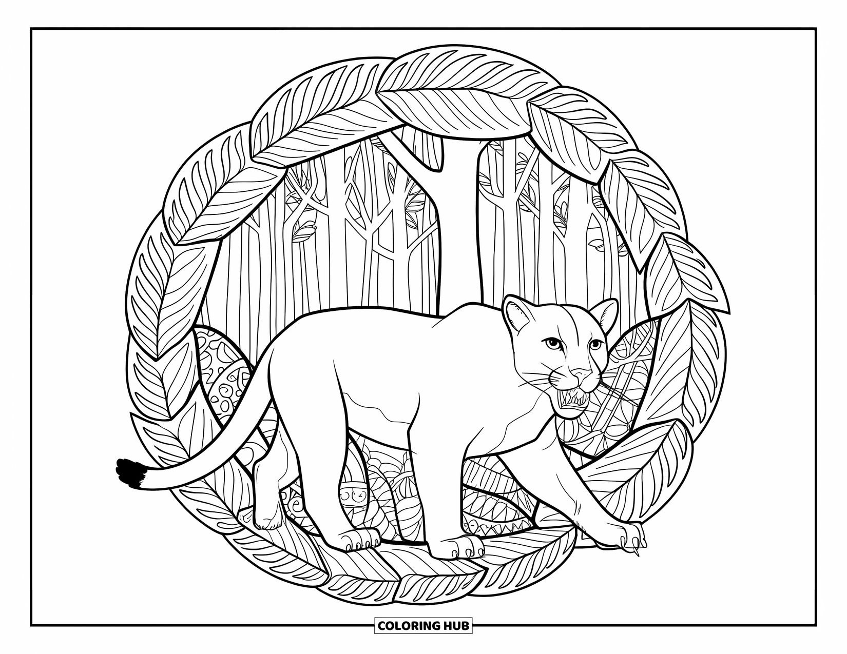 85+ Mountain Lion Coloring Pages for Kids & Adults (Free Printable PDFs)