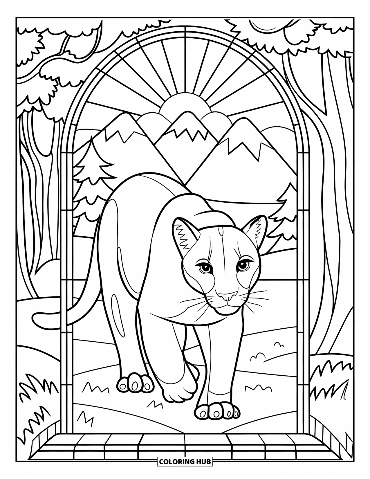 85+ Mountain Lion Coloring Pages for Kids & Adults (Free Printable PDFs)