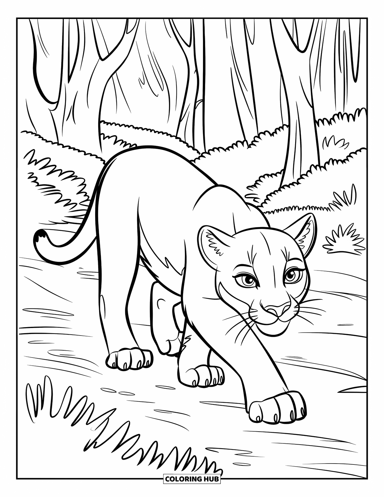 85+ Mountain Lion Coloring Pages for Kids & Adults (Free Printable PDFs)