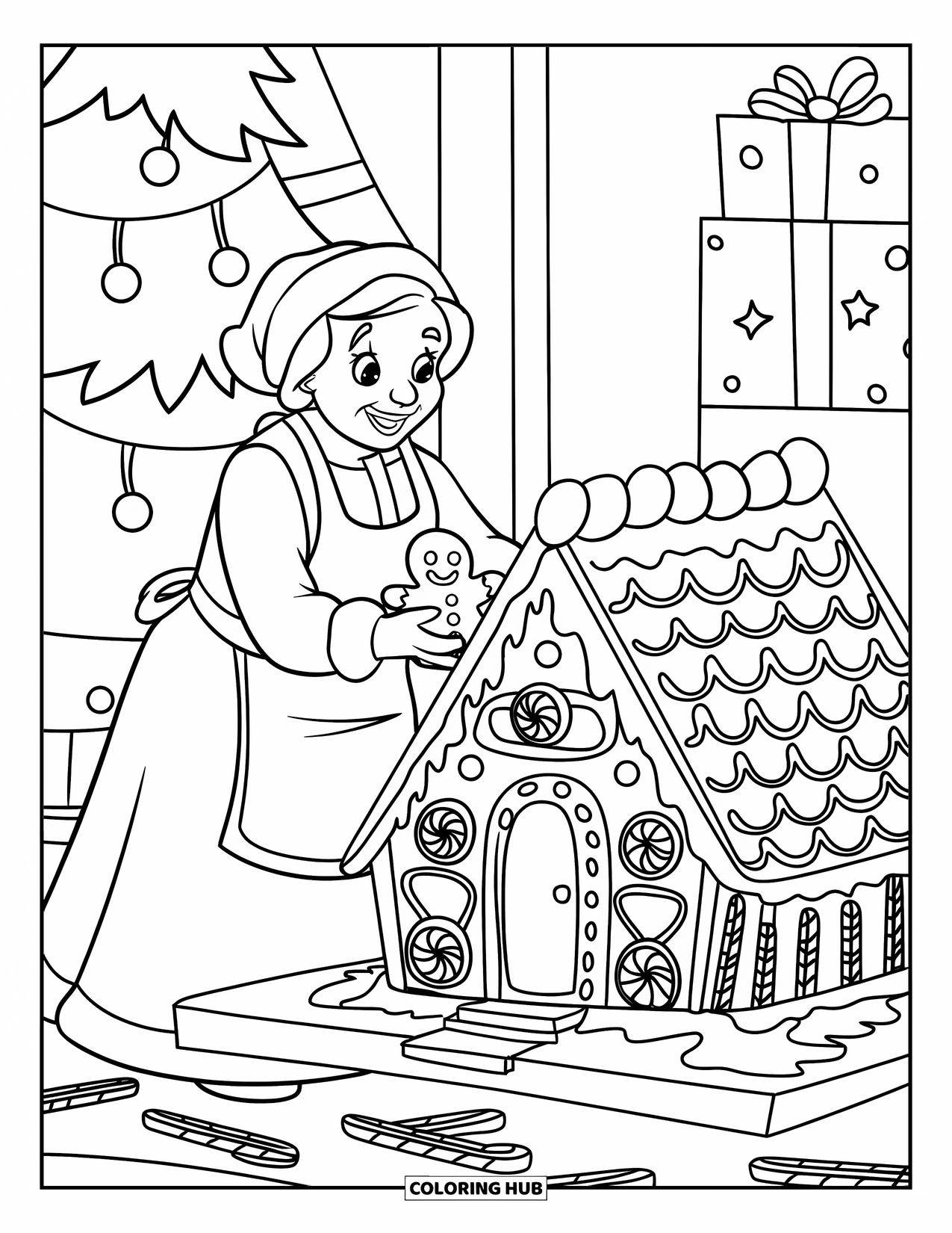 70+ Mrs. Claus Coloring Pages for Kids & Adults (Free Printable PDFs)
