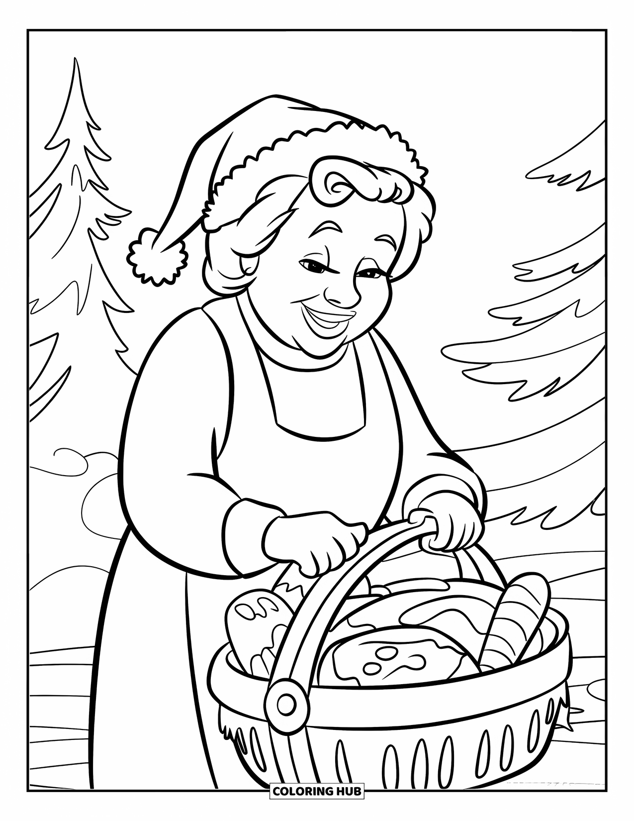 70+ Mrs. Claus Coloring Pages for Kids & Adults (Free Printable PDFs)