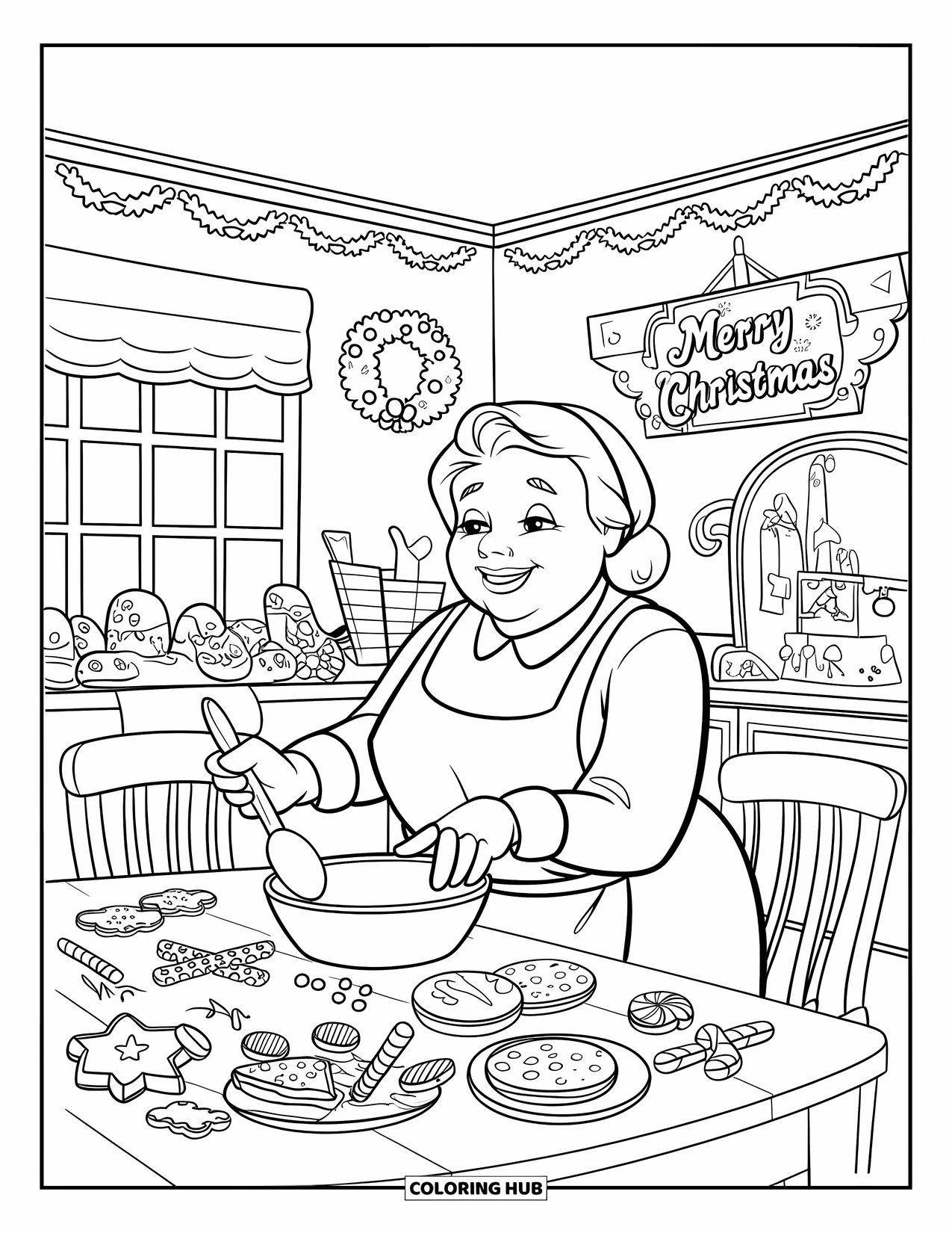 70+ Mrs. Claus Coloring Pages for Kids & Adults (Free Printable PDFs)
