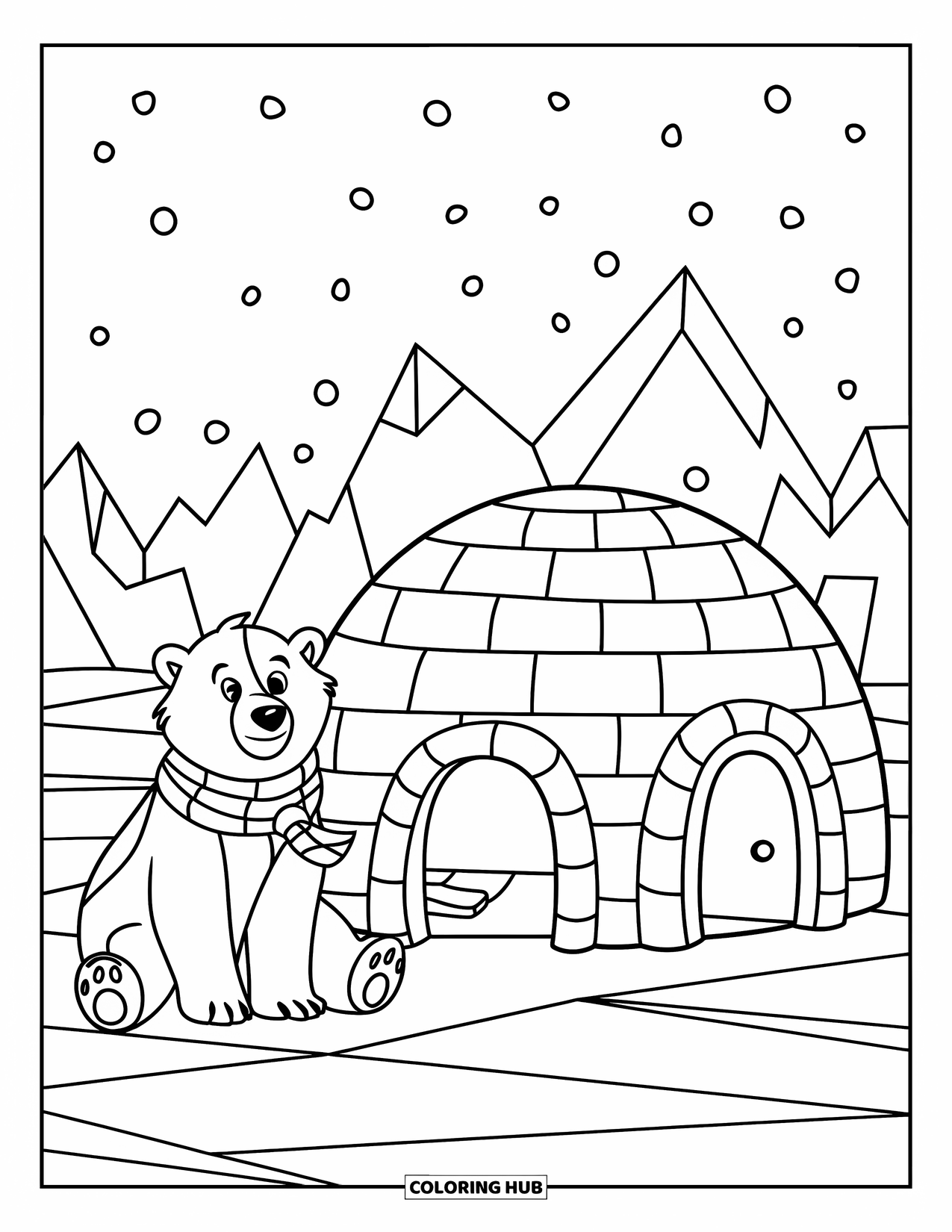 80+ North Pole Coloring Pages for Kids & Adults (Free Printable PDFs)