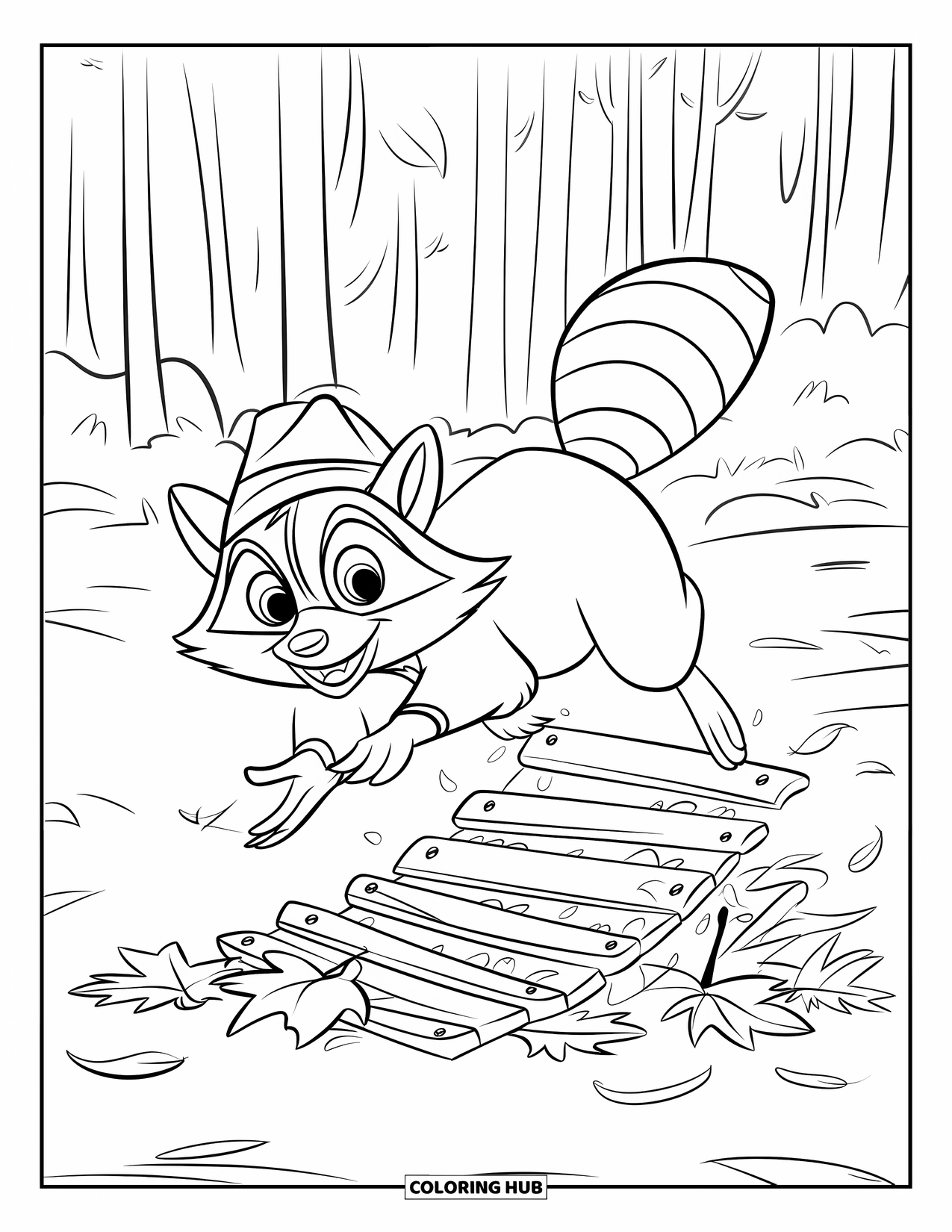 70+ Raccoon Coloring Pages for Kids & Adults (Free Printable PDFs)